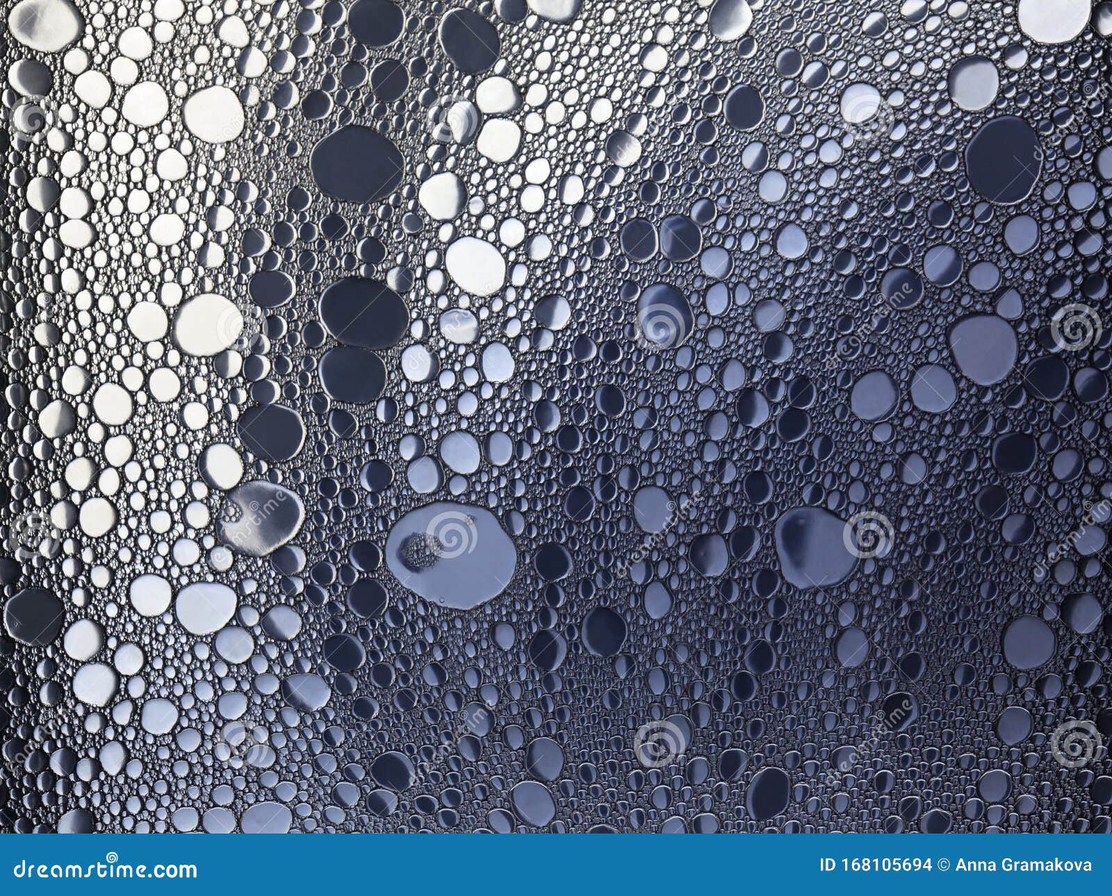 Abstract Monochrome Bubbles on the Surface of the Liquid Stock Photo ...