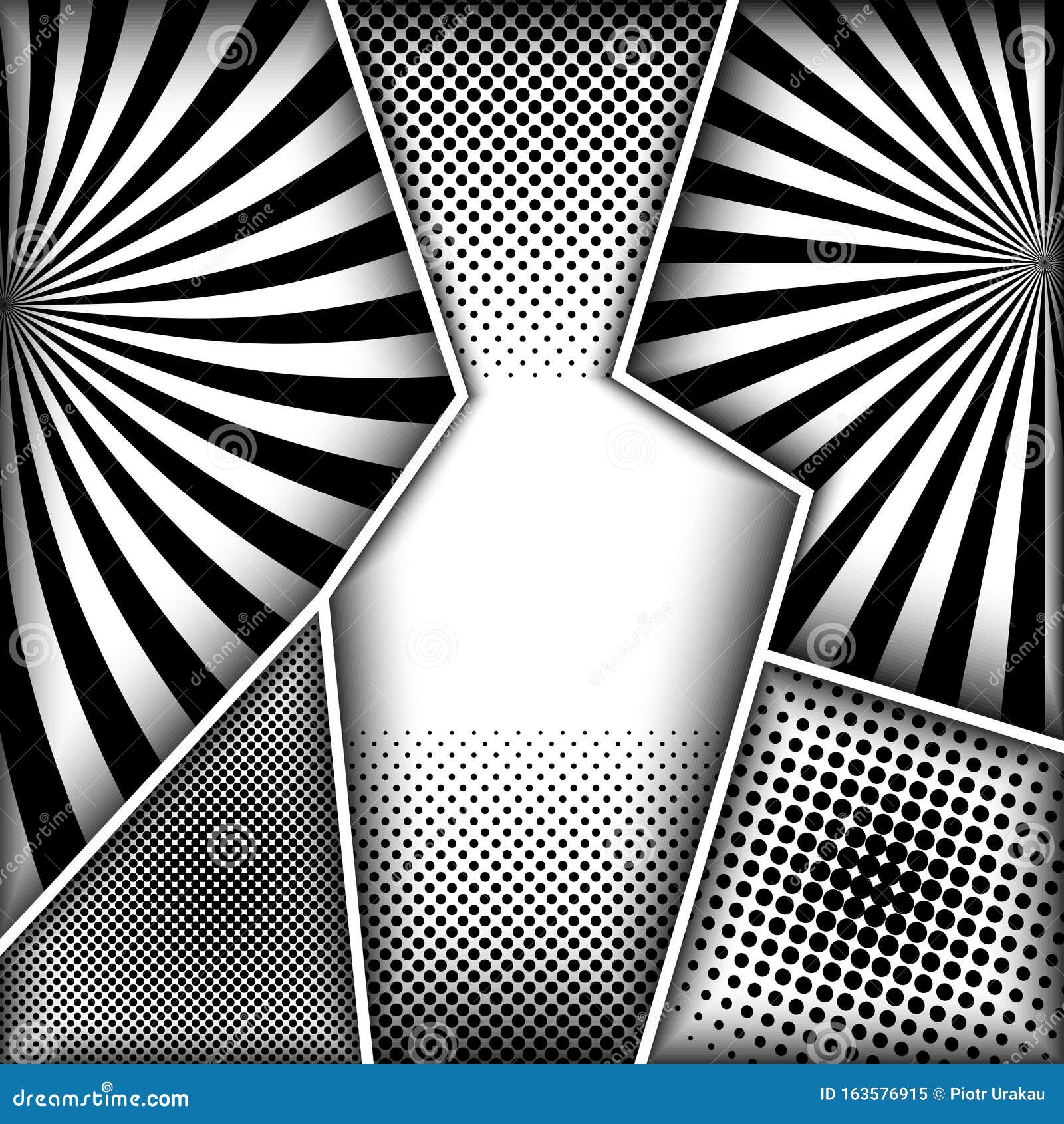 Abstract Monochrome Comic Concept Stock Vector - Illustration of effect ...