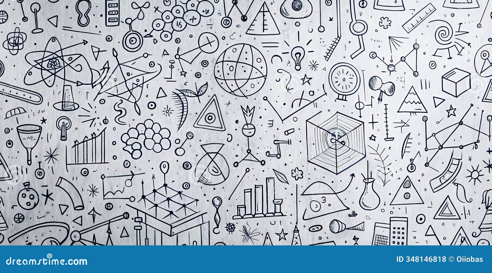 Composition With Science Symbols. Cartoon Vector | CartoonDealer.com ...