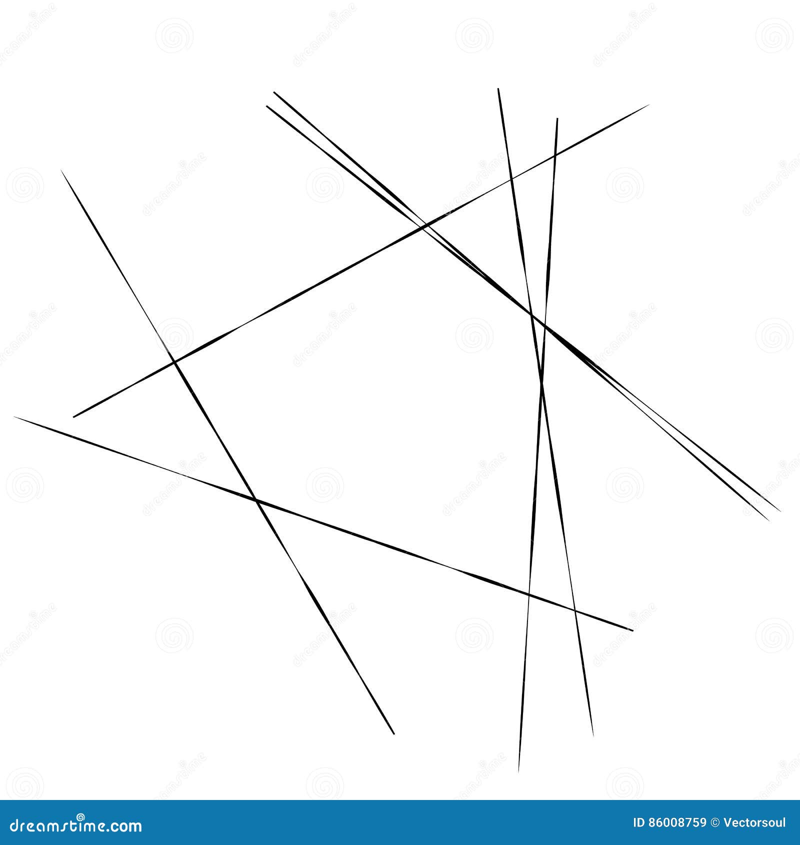 Abstract Monochrome Element With Thin Intersecting Lines Stock Vector Illustration Of