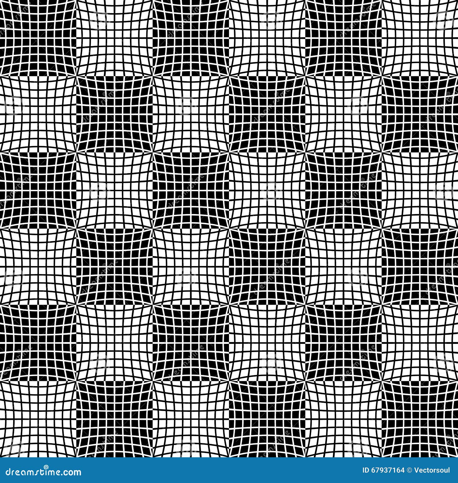 Abstract Monochrome Pattern with Mosaic of Distorted Squares of Stock ...
