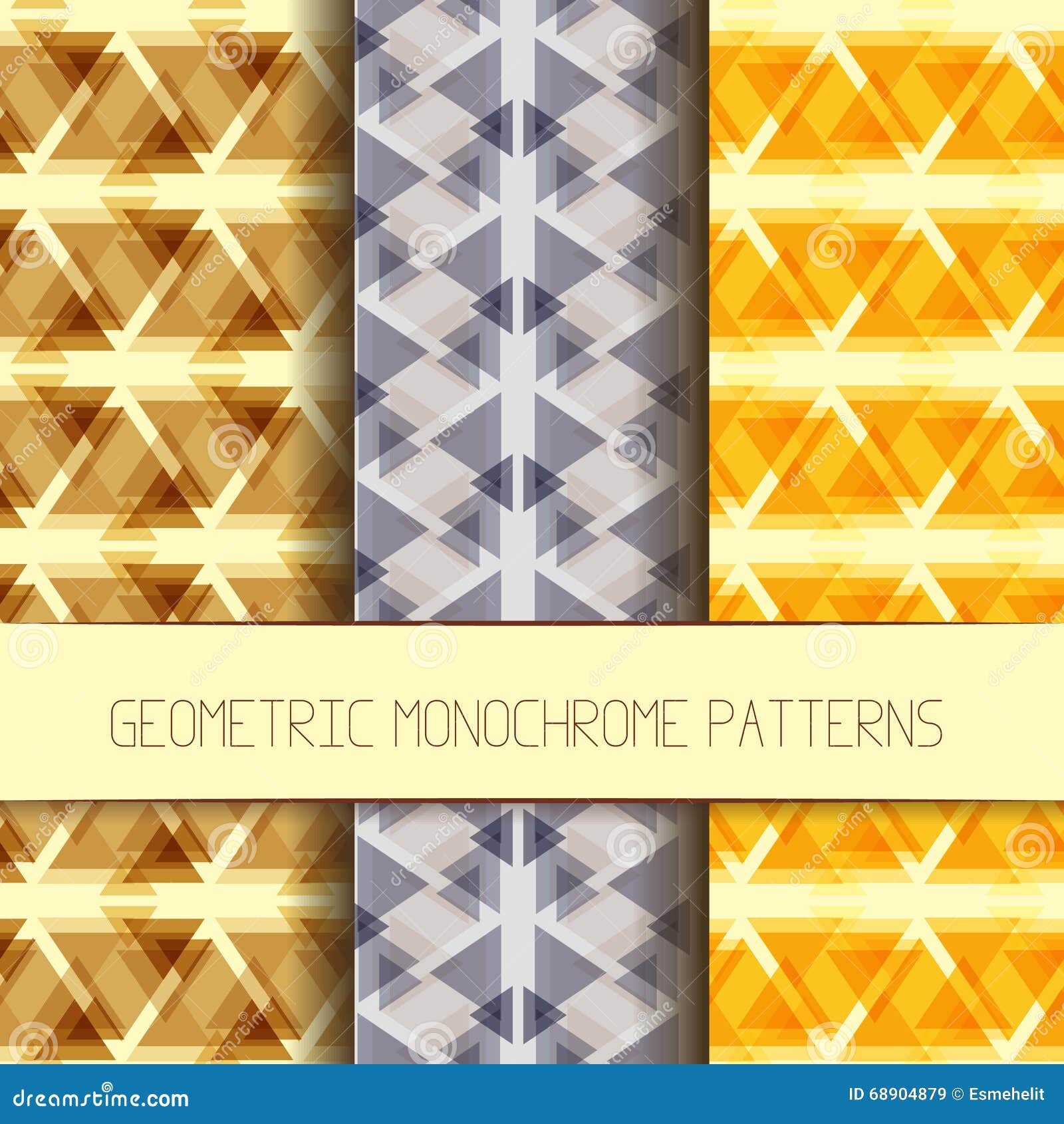 Abstract Monochrome Patterns Collection Stock Vector - Illustration of ...