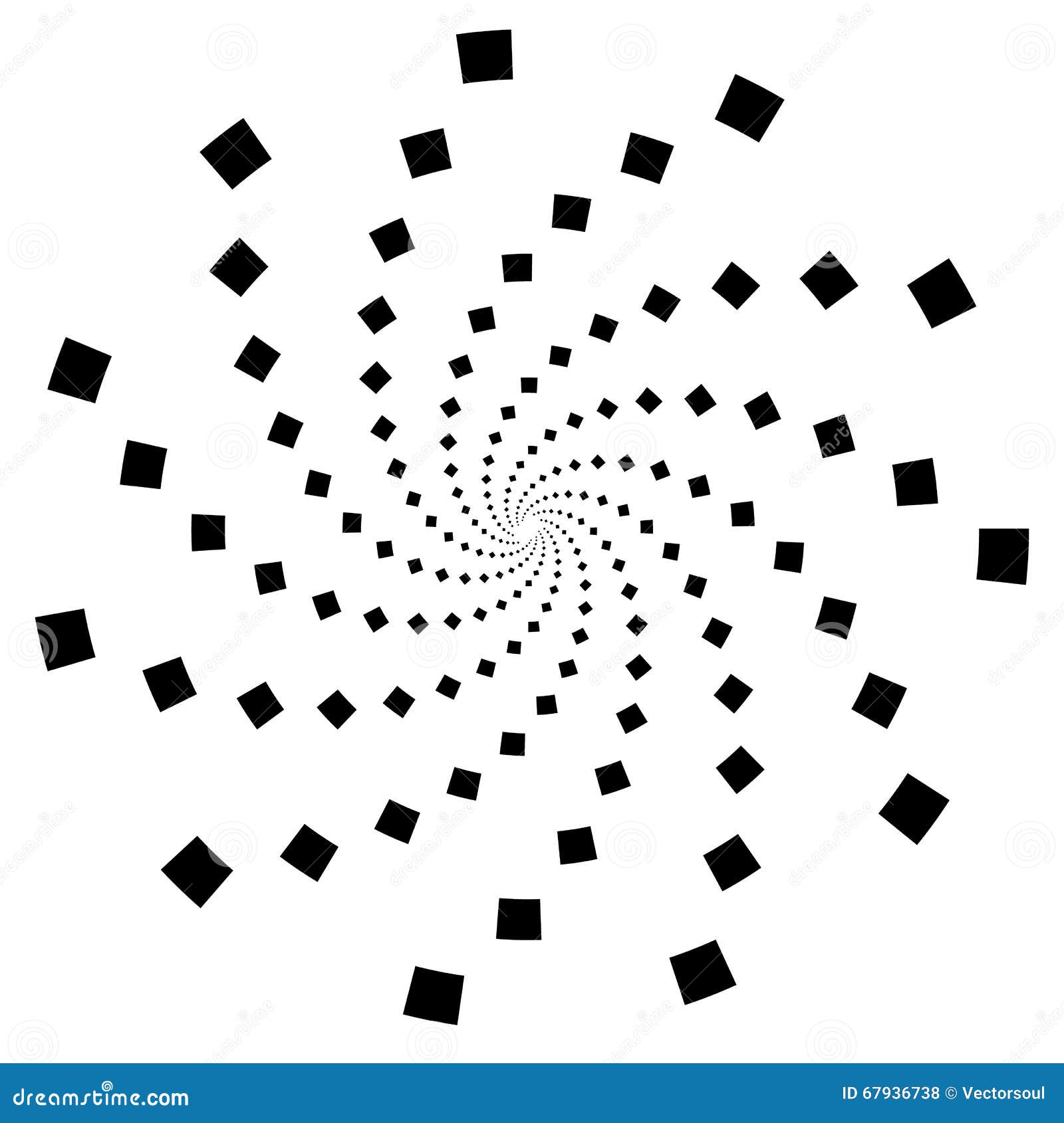Abstract Monochrome Radial, Burst Element. Spiral, Vortex Shape Stock ...