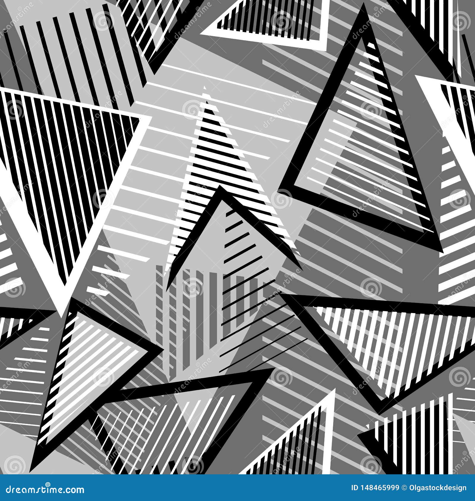 Abstract Monochrome Seamless Pattern Sport Style Texture With
