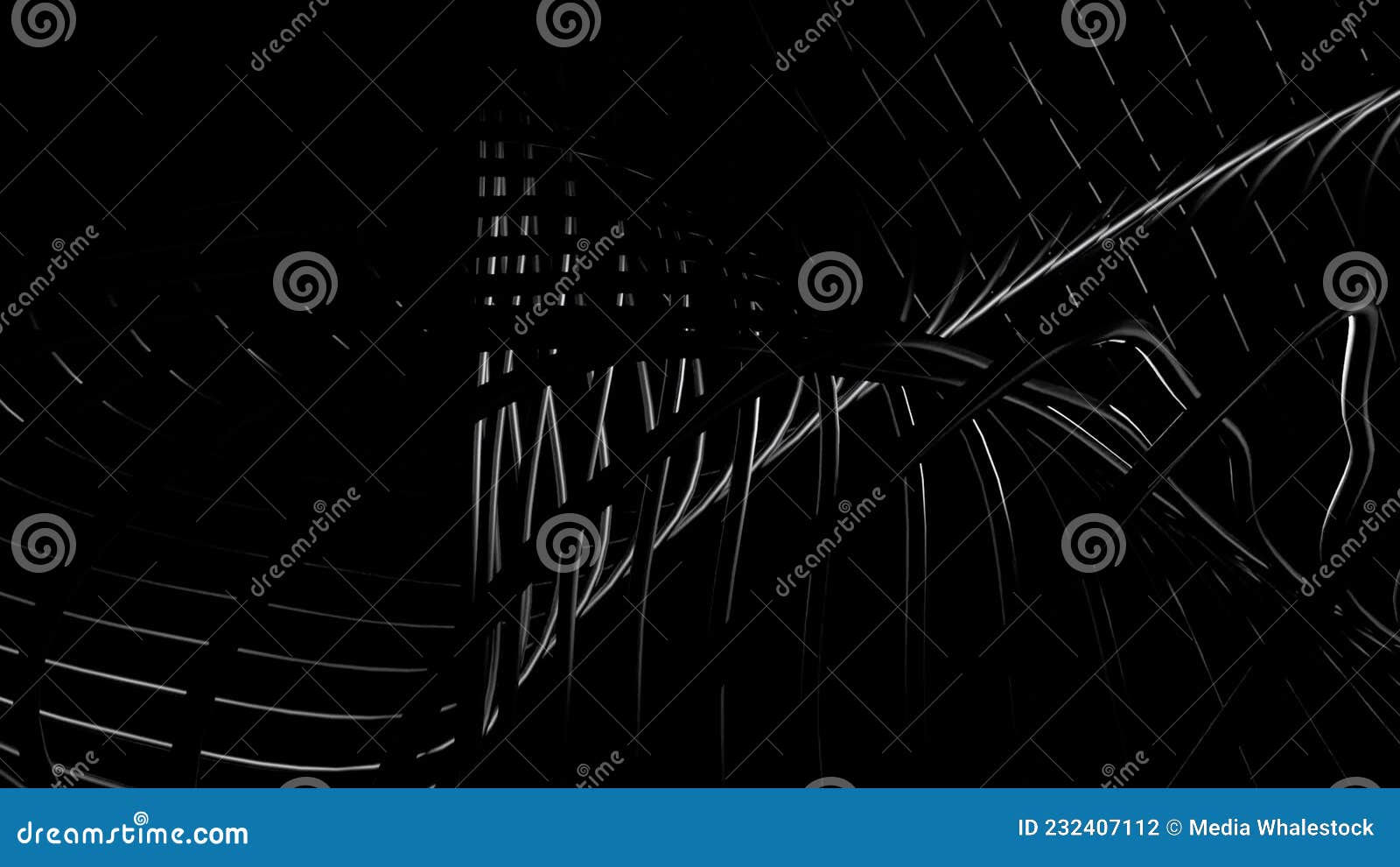 Abstract Monochrome Spiral Elements Creating a Corridor Effect on a ...