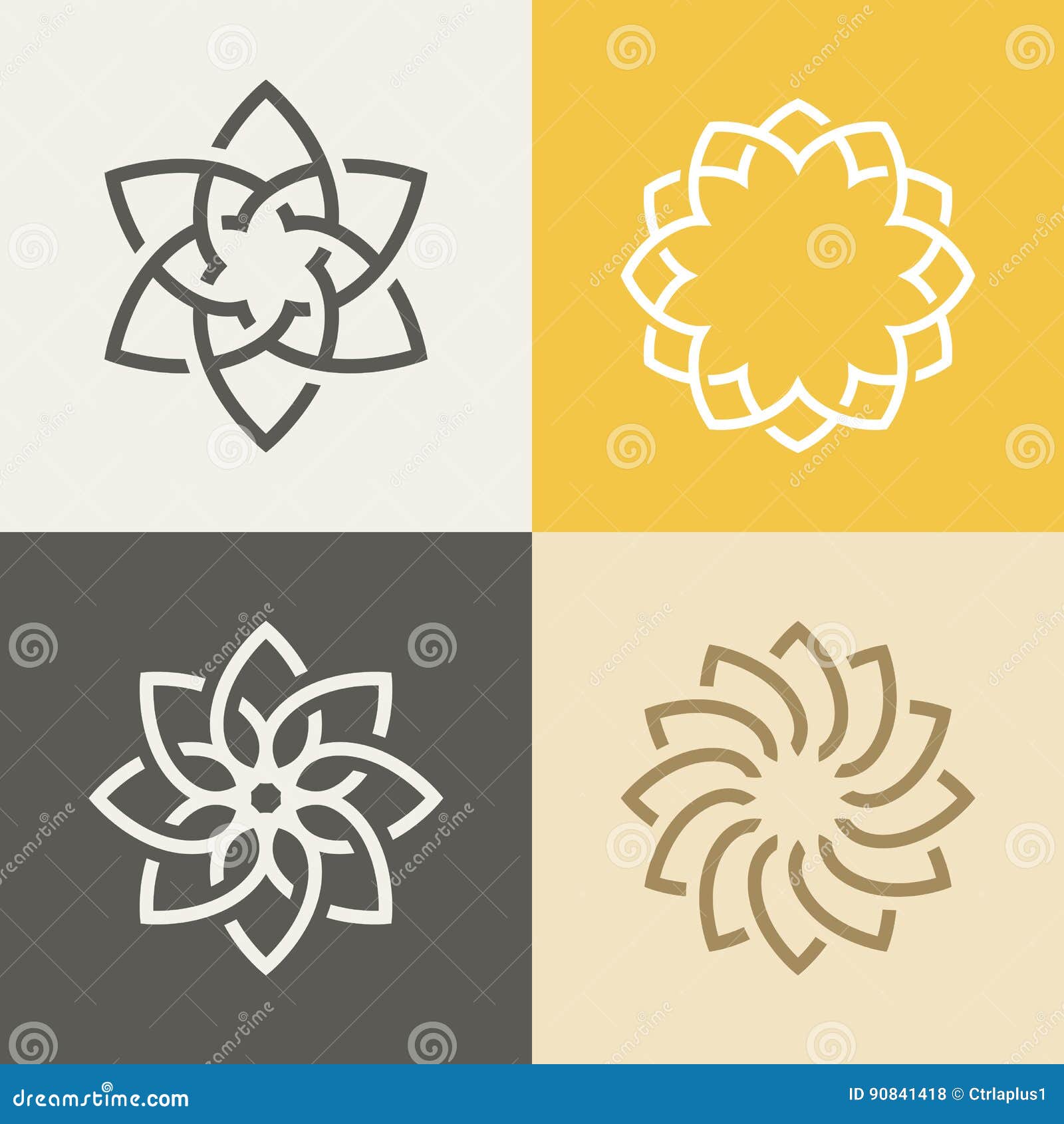 Abstract Monogram Elegant Logo Icon Vector Design. Stock Vector ...