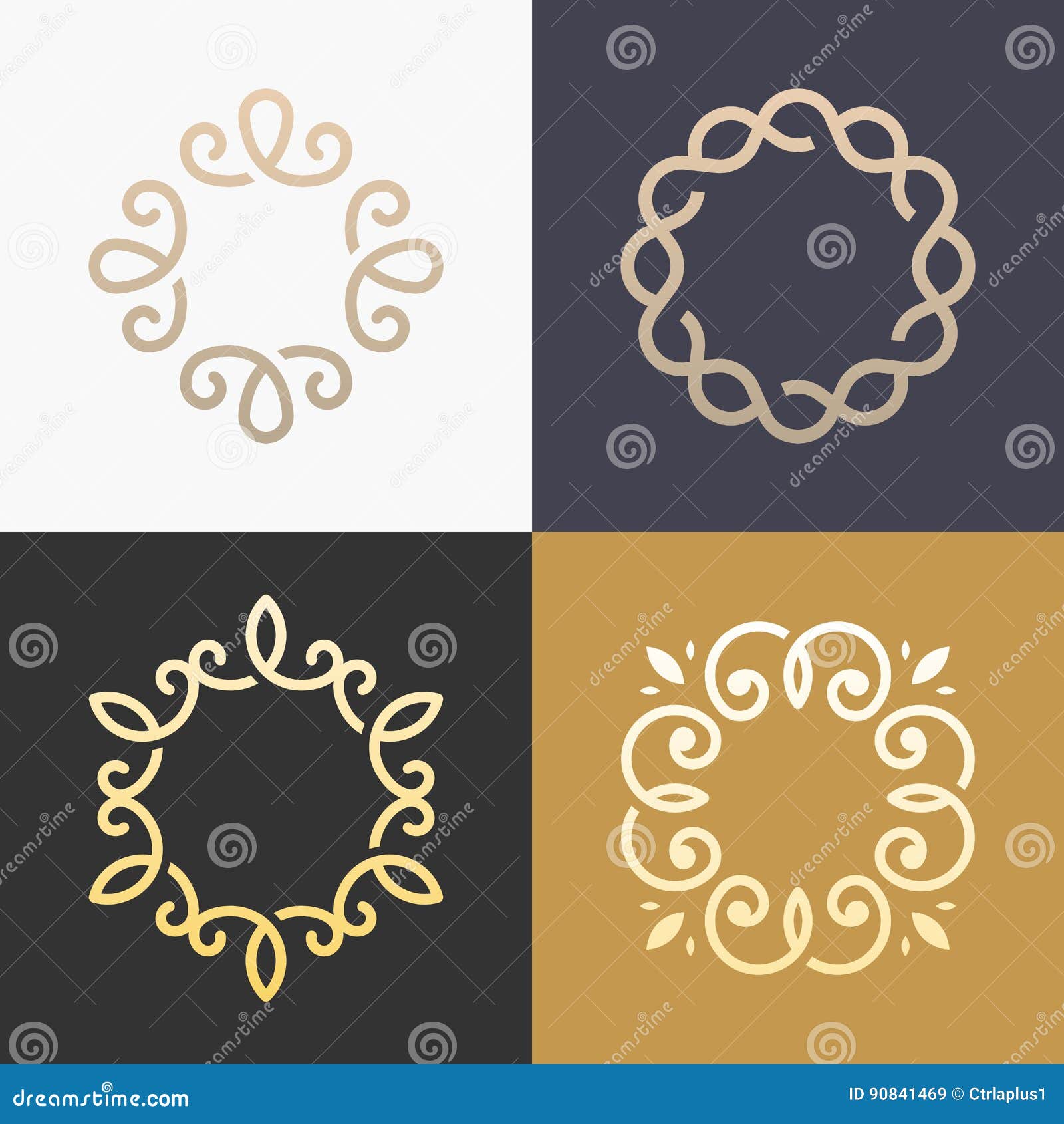 Abstract Monogram Elegant Logo Icon Vector Design. Stock Vector ...