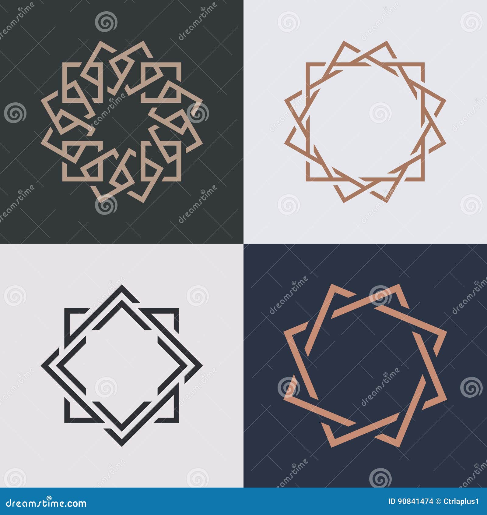 Abstract Monogram Elegant Logo Icon Vector Design. Stock Vector ...