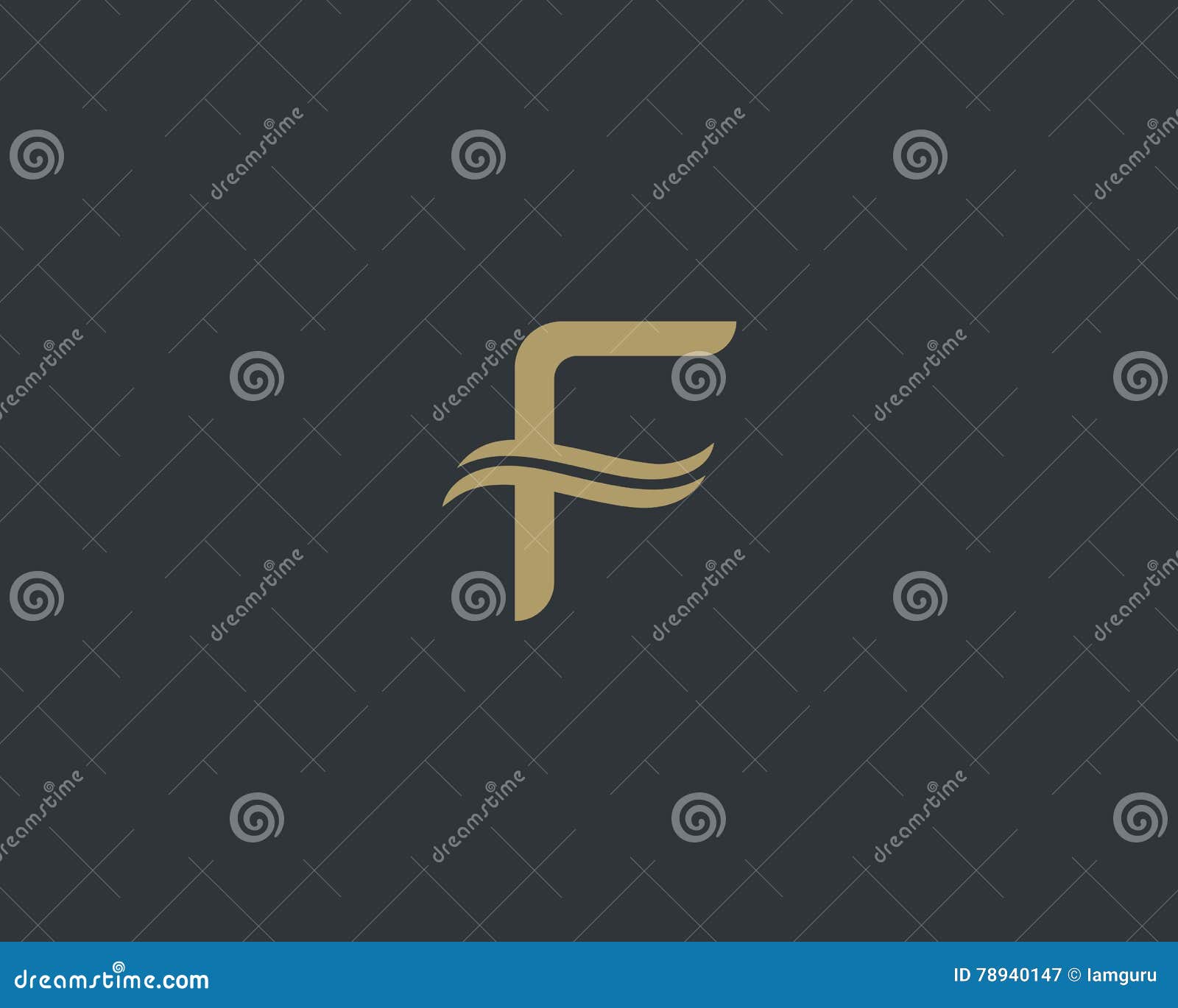 Abstract Monogram Elegant Premium Letter F Logo Design. Creative Flow ...