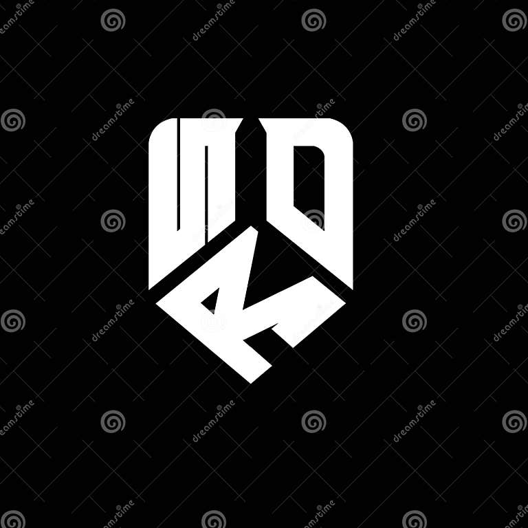 Nor Abstract Monogram Shield Logo Design on White Background. Stock ...