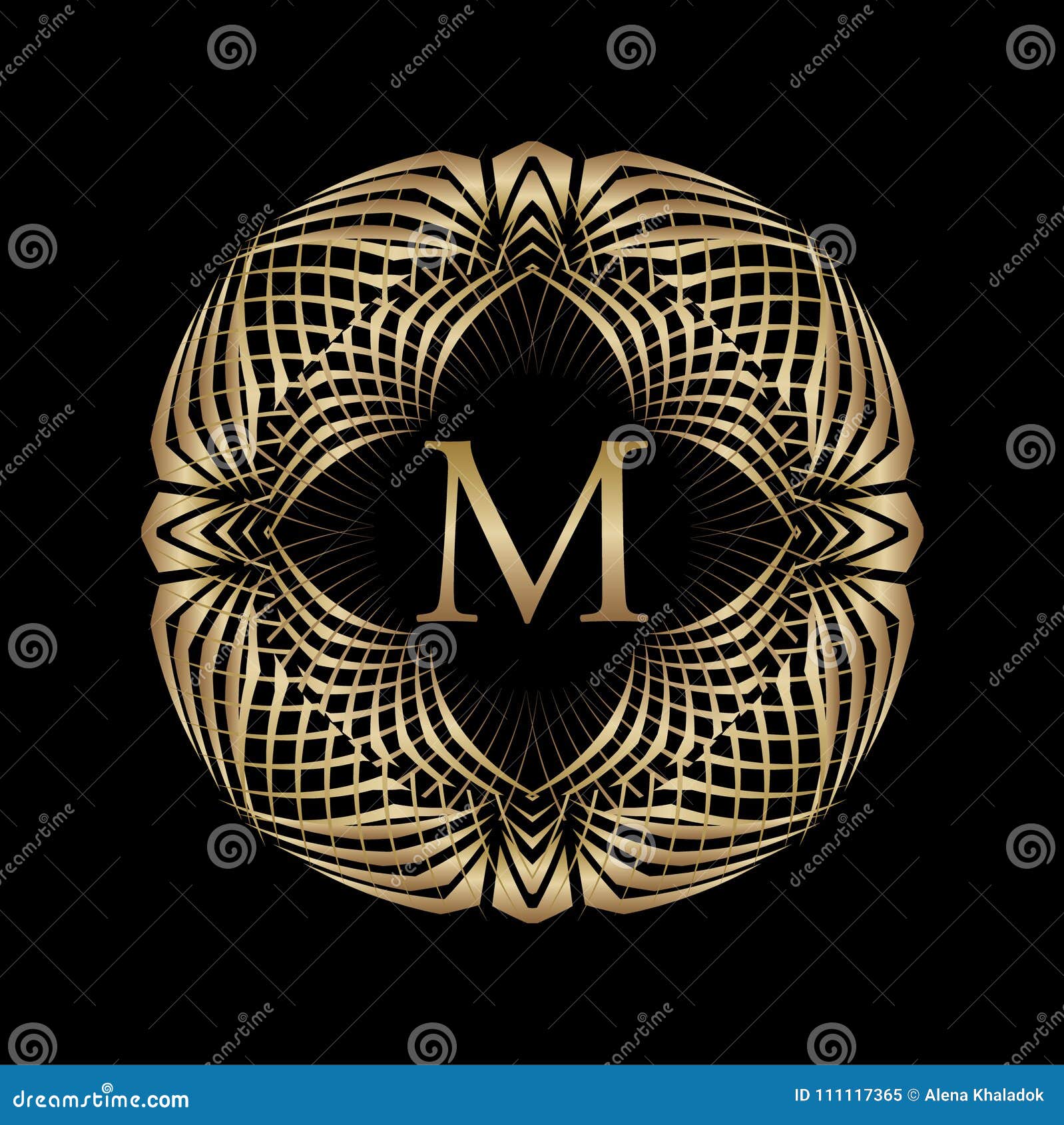 Abstract monogram symbol. stock vector. Illustration of design - 111117365