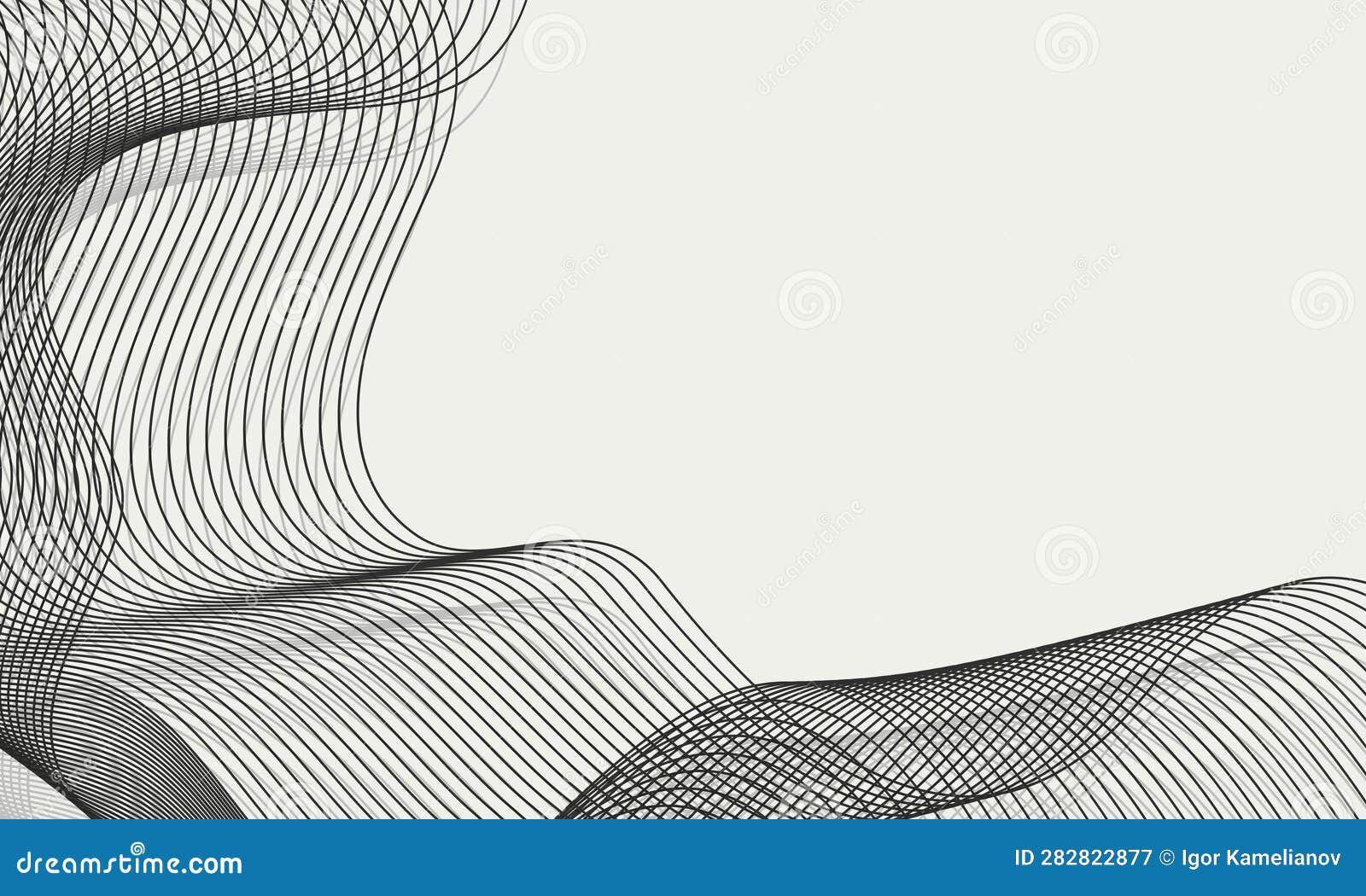 Abstract Monotonous Lines. Speed, Smoothness of the Wave Stock Vector ...
