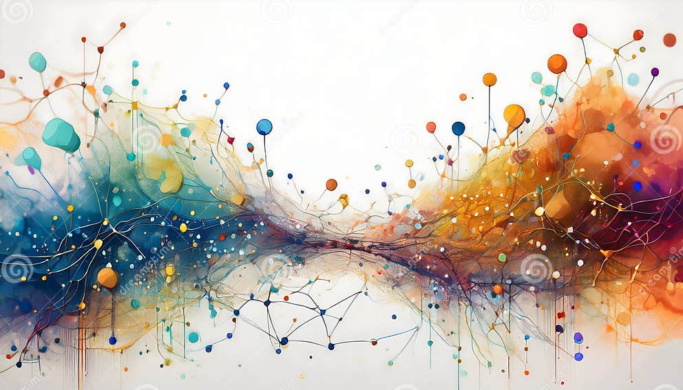 Abstract Mood of Connection Background on White Backgrounds Stock ...