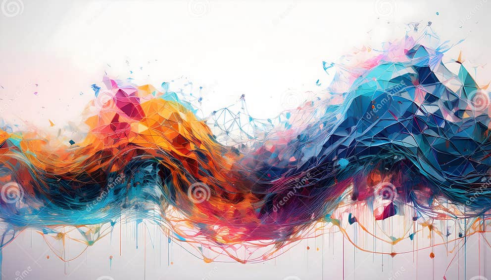 Abstract Mood of Connection Background on White Backgrounds Stock ...