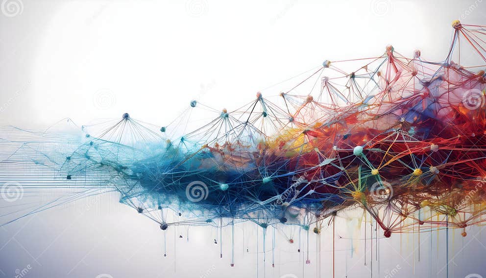 Abstract Mood of Connection Background on White Backgrounds Stock ...