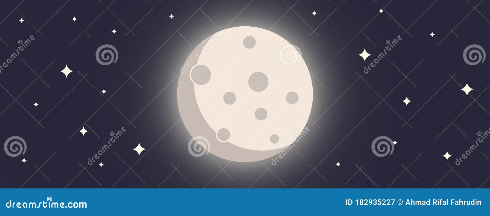 Abstract Moon Background . Moon Vector Illustration . Flat and Clean ...
