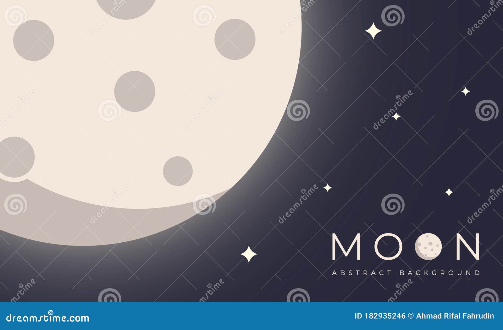 Abstract Moon Background . Moon Vector Illustration . Flat and Clean ...