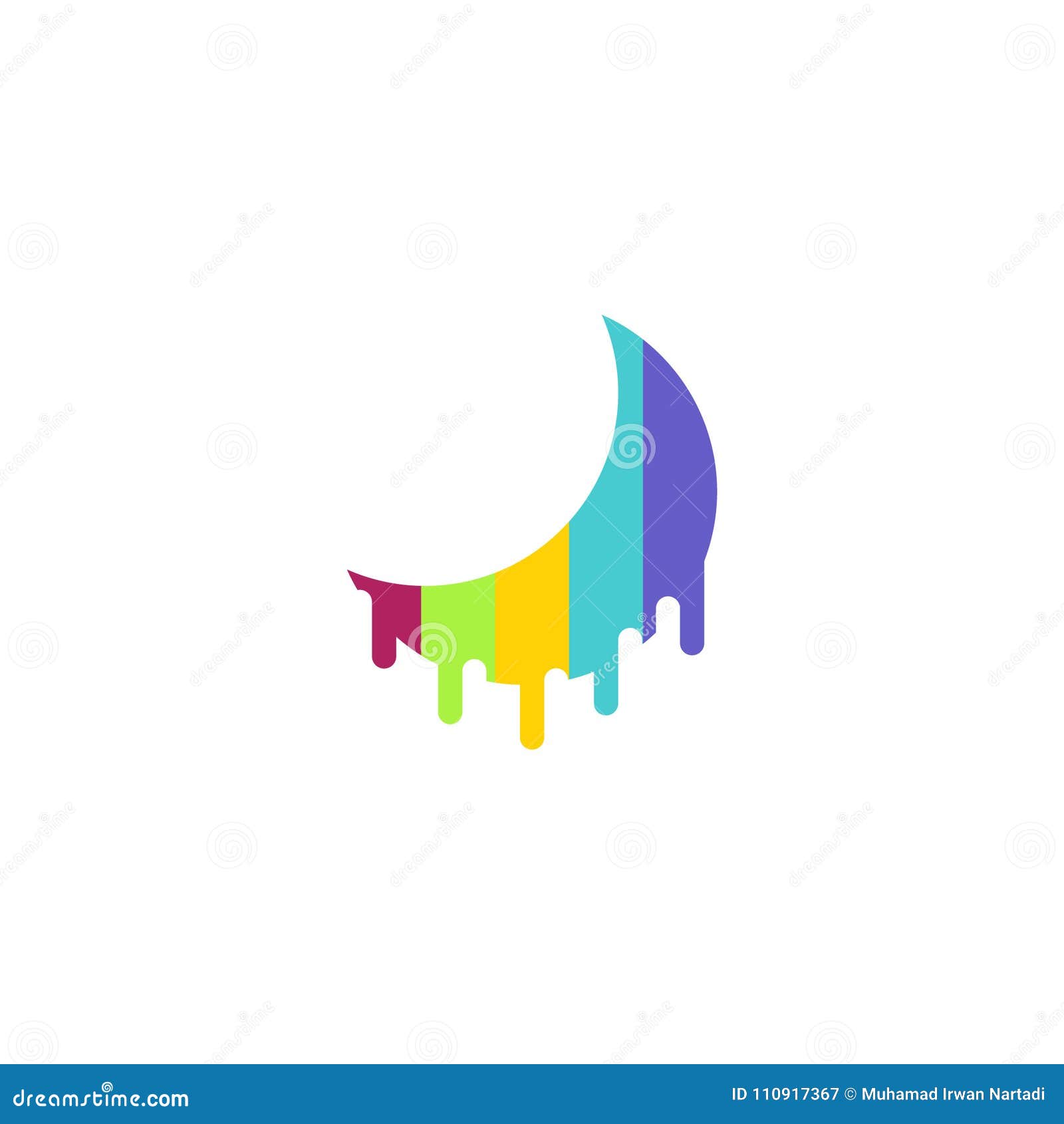 Abstract Moon, Dream Paint. Vector Logo Template Stock Illustration ...