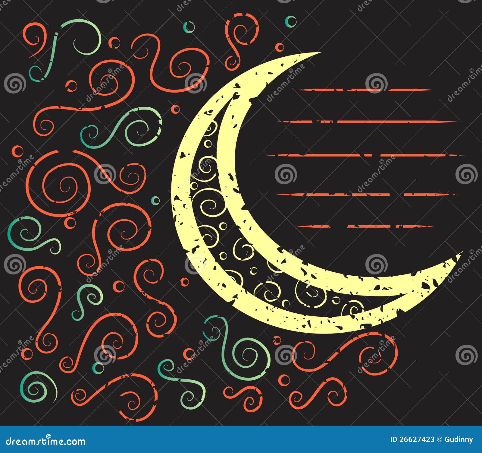 Abstract Moon Symbols Background Cartoon Vector | CartoonDealer.com ...
