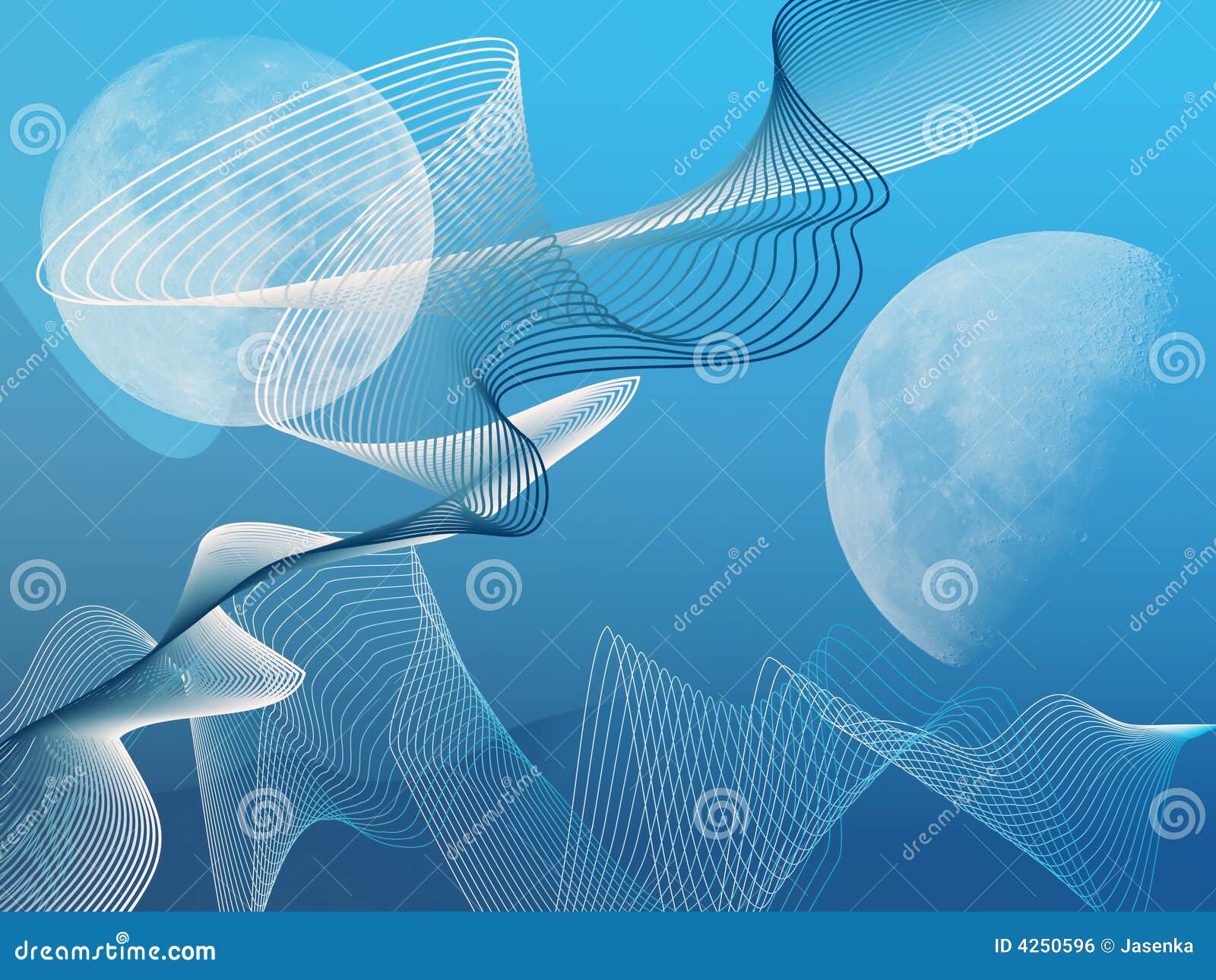 Abstract Moon Symbols Background Cartoon Vector | CartoonDealer.com ...