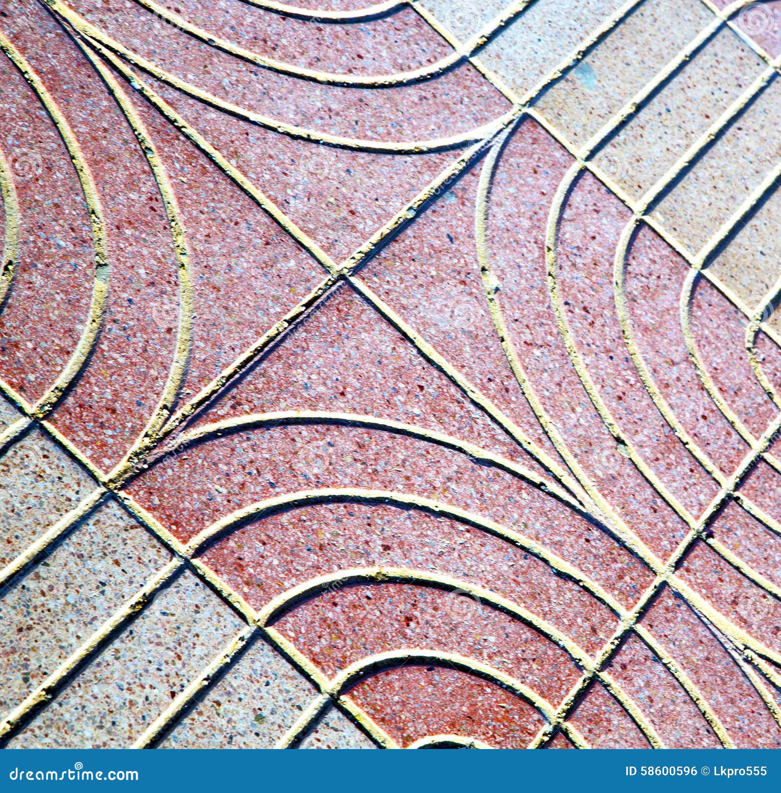 Frame, Colorated Edges Of Geometric Shapes Overlapping. Black ...