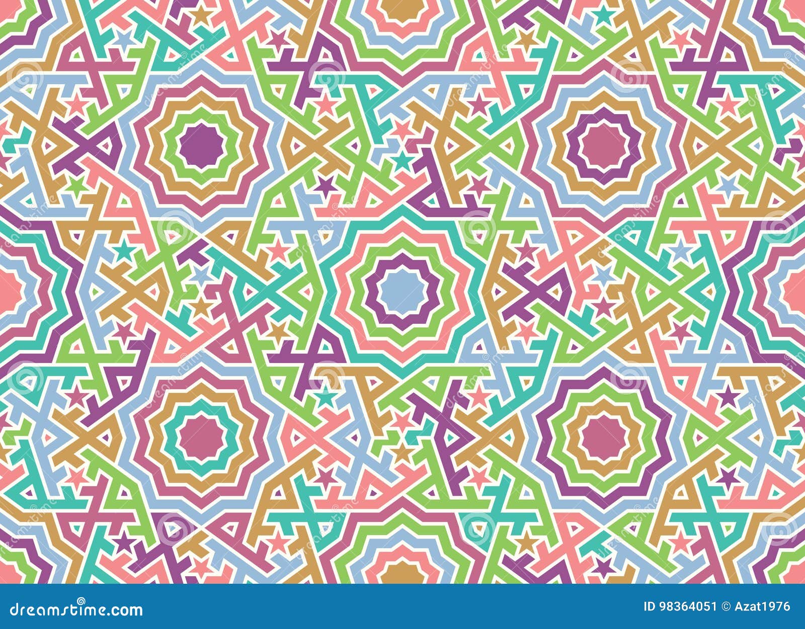 Abstract Morocco Seamless Pattern. Traditional Arabic Islamic ...