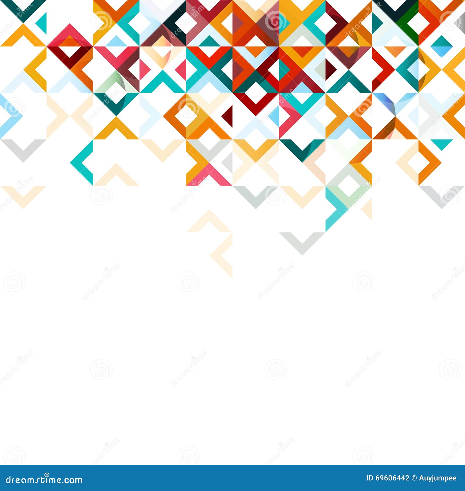 Abstract Mosaic Mix Geometric Pattern Design, Colorful Tone on Top Part ...