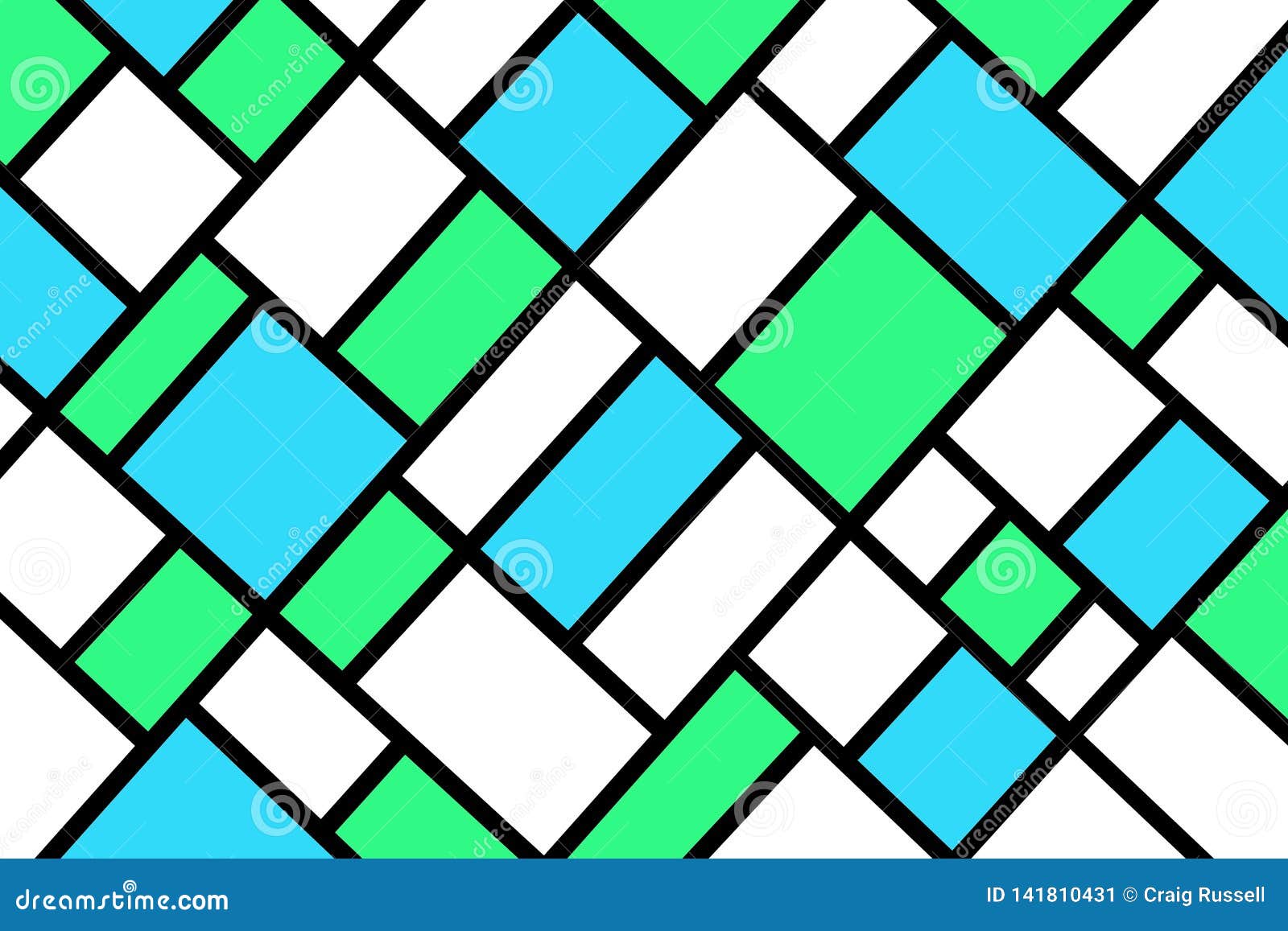 Abstract Mosaic Pattern Grid with Random Colours Stock Illustration ...