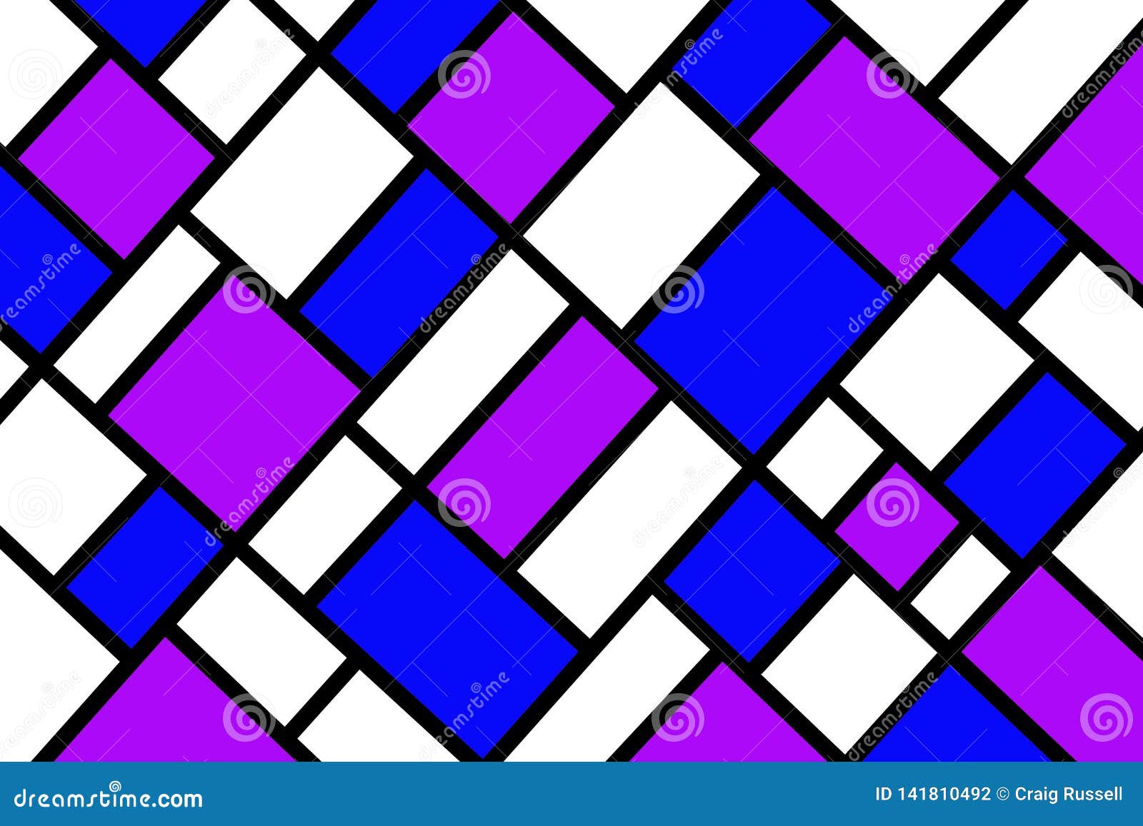 Abstract Mosaic Pattern Grid with Random Colours Stock Illustration ...