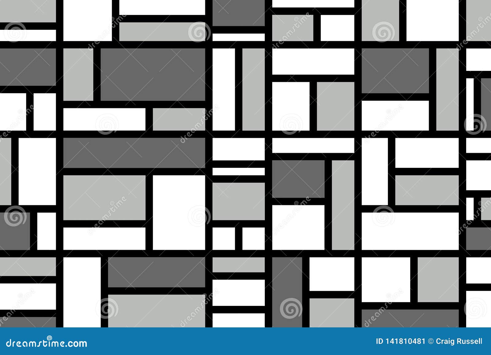 Abstract Mosaic Pattern Grid with Random Colours Stock Illustration ...