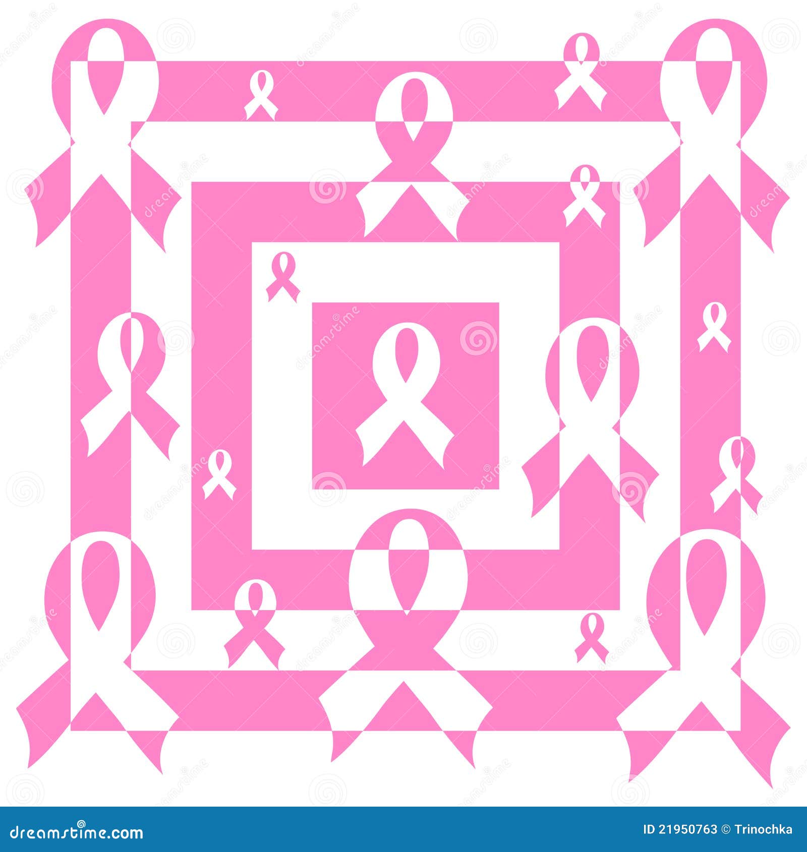Abstract Mosaic Pink Support Ribbon Stock Vector - Illustration of ...