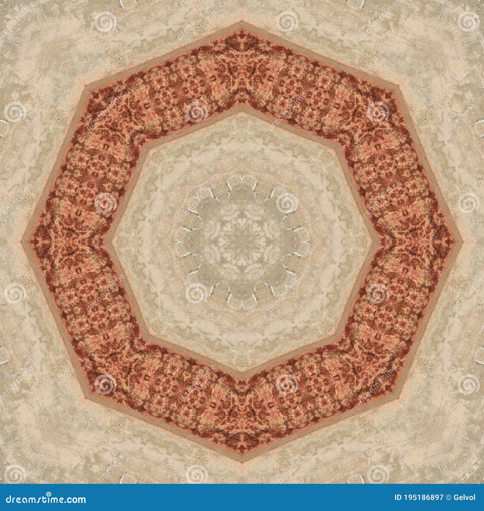 Abstract Mosaic Seamless Pattern of Red and Gray Cement and Stucco ...