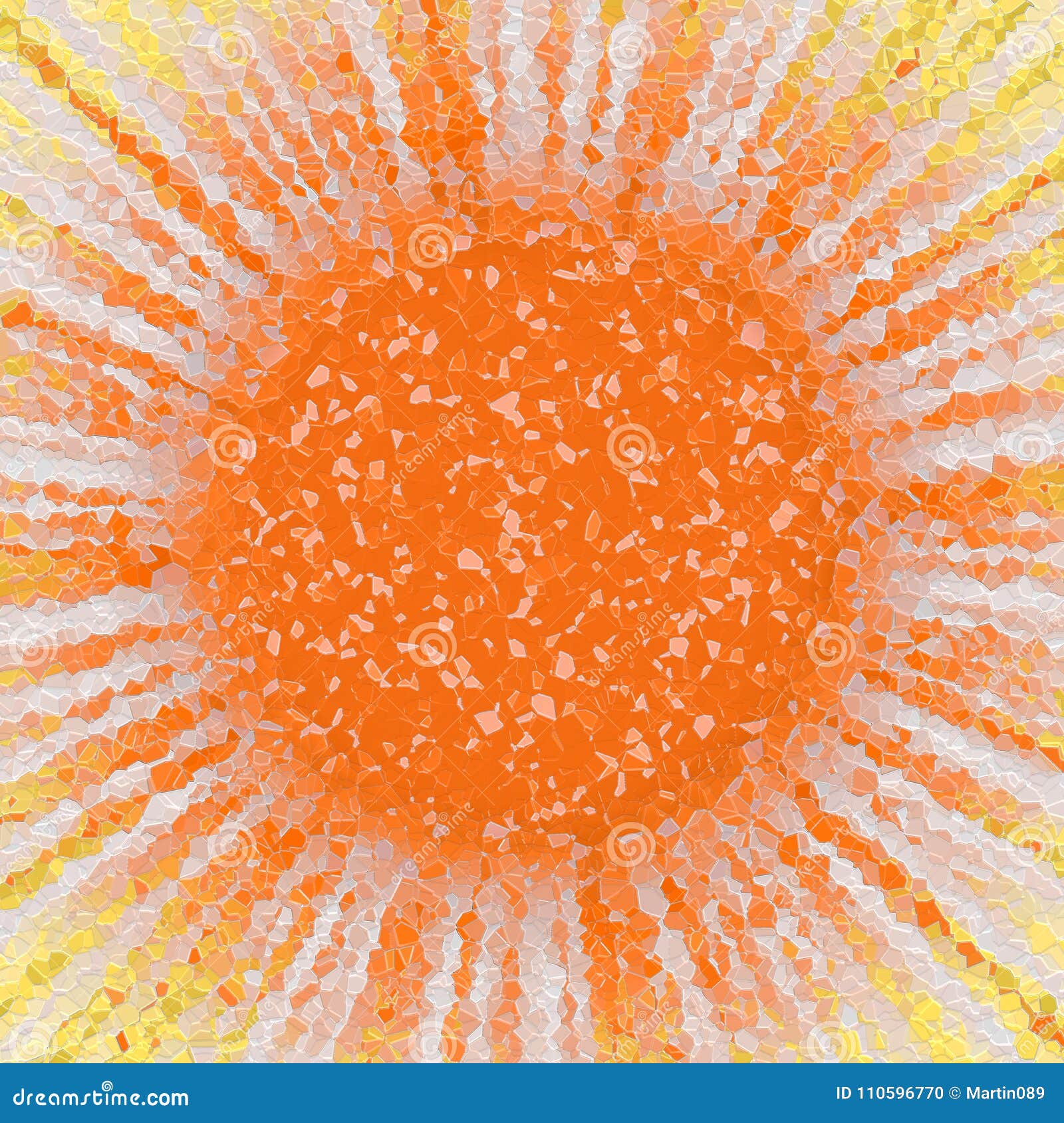 Abstract Mosaic Summer Sun Background Stock Illustration - Illustration ...