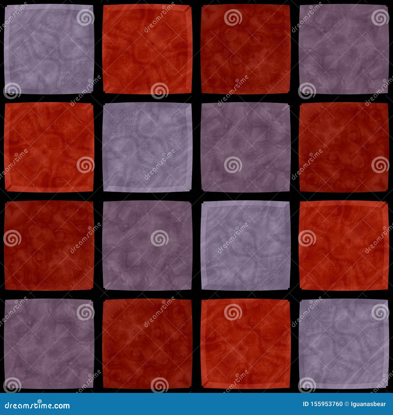 Red Purple Black Rendered Abstract Pattern Imitating Paving Tiles Stock ...