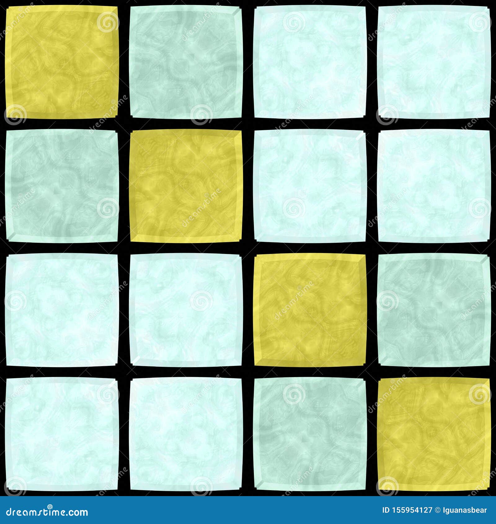 Bright Glass Blue Yellow Tiles Repeatable Pattern Stock Illustration ...