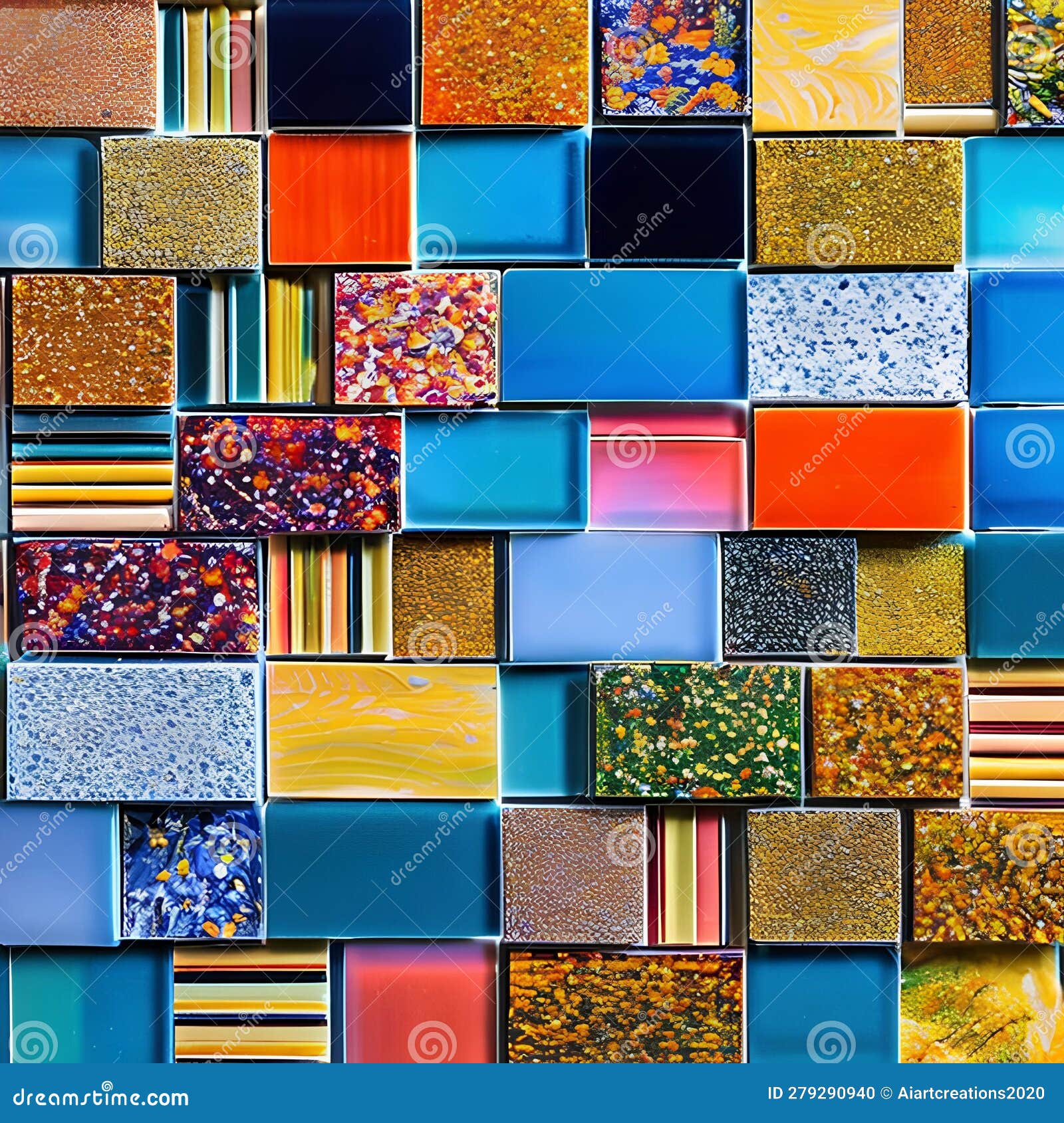 1284 Abstract Mosaic Tiles: a Dynamic and Vibrant Background Featuring ...