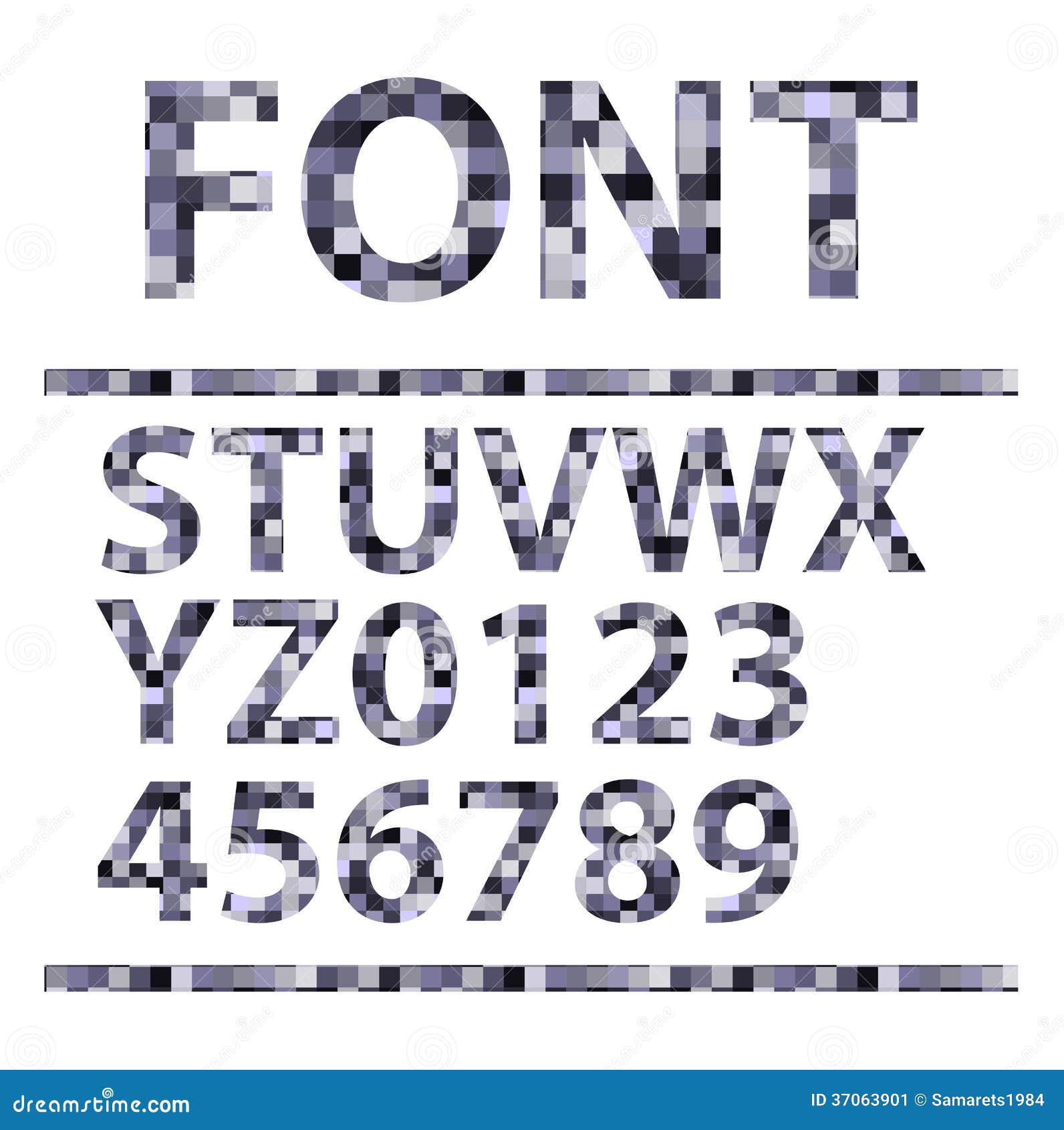 Abstract Mosaics Alphabet Set. Font Stock Vector - Illustration of ...