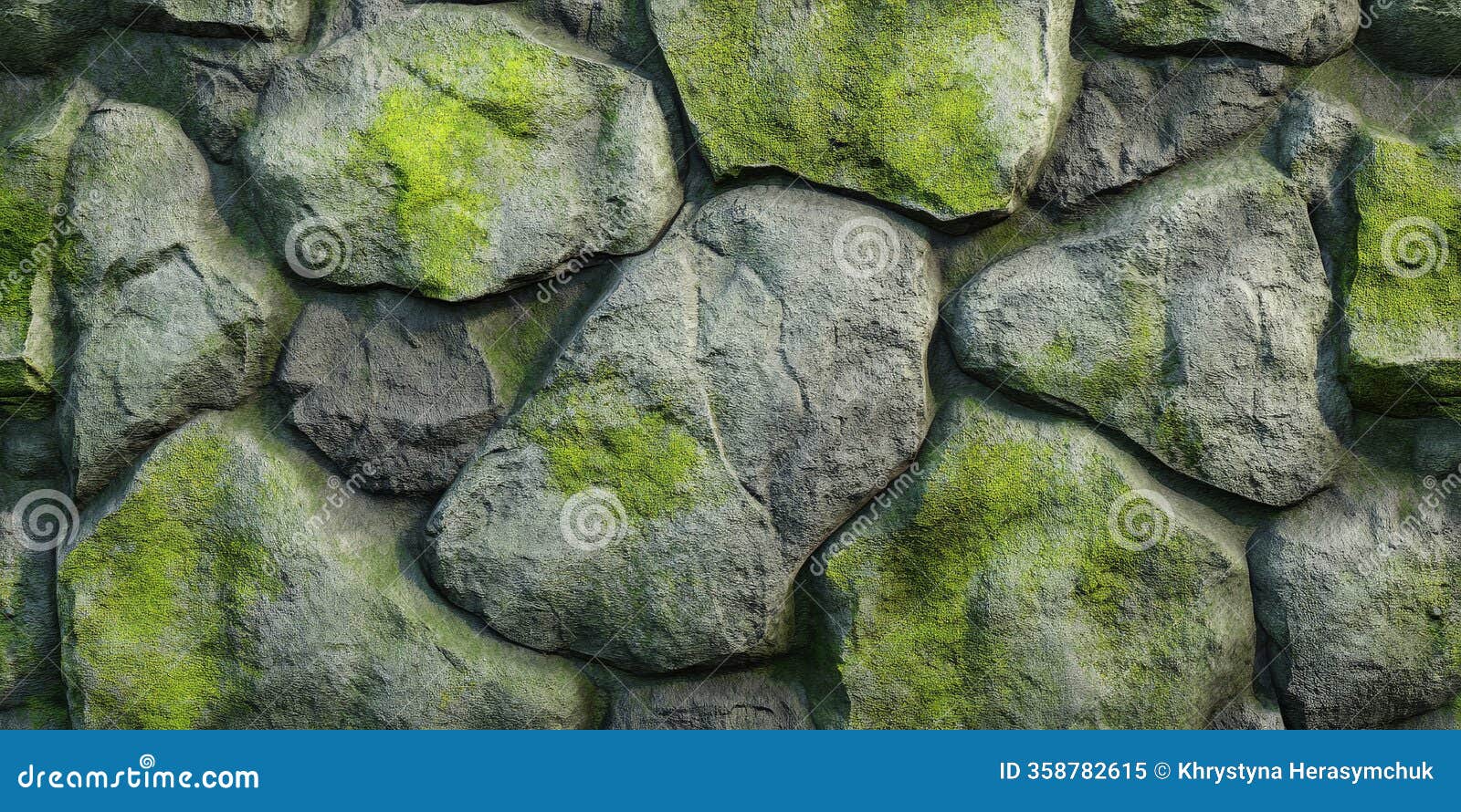 Abstract Moss Green and Gray Stone Texture with Organic Patterns and ...
