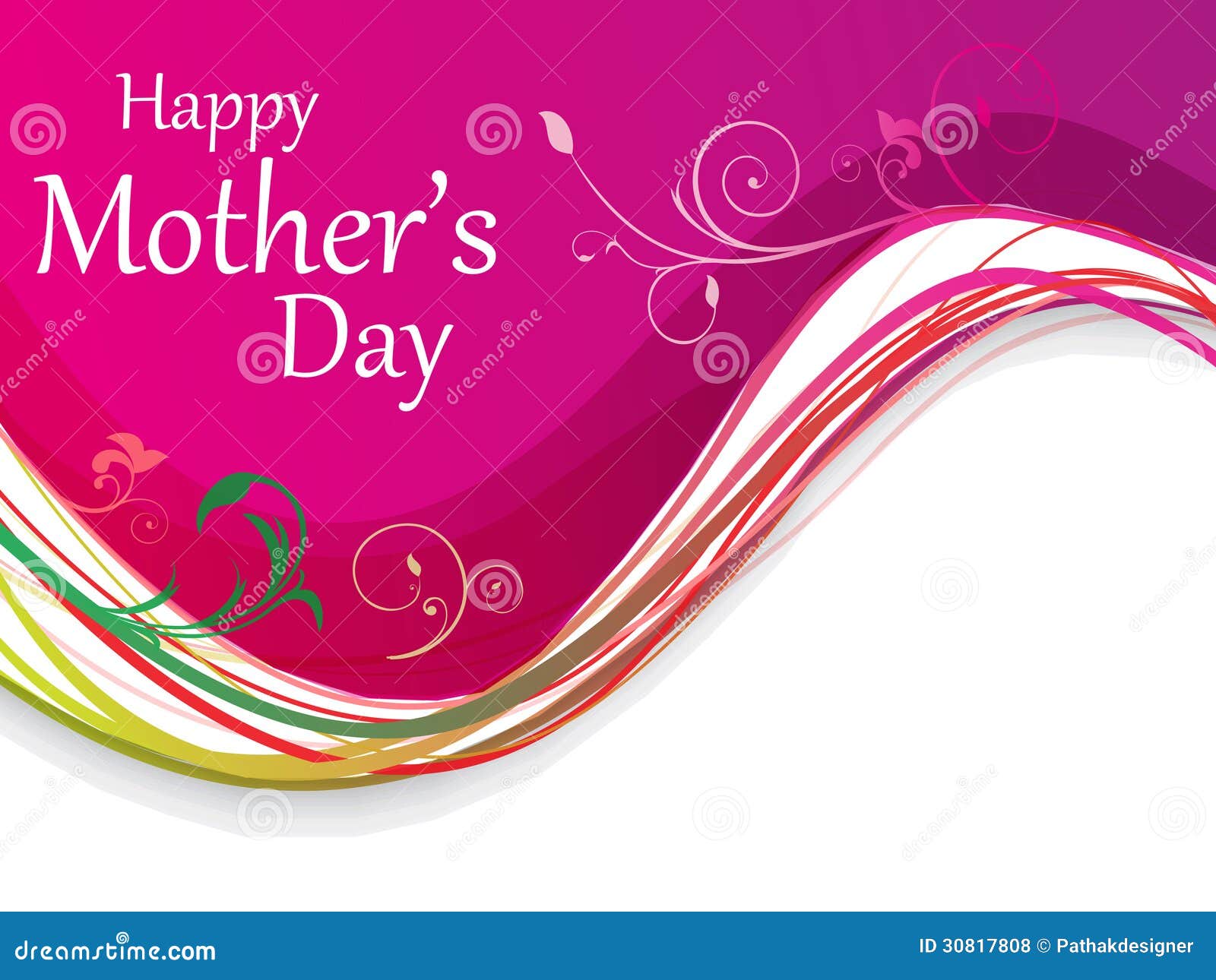 Abstract Mother Day Background Stock Vector - Illustration of lily ...