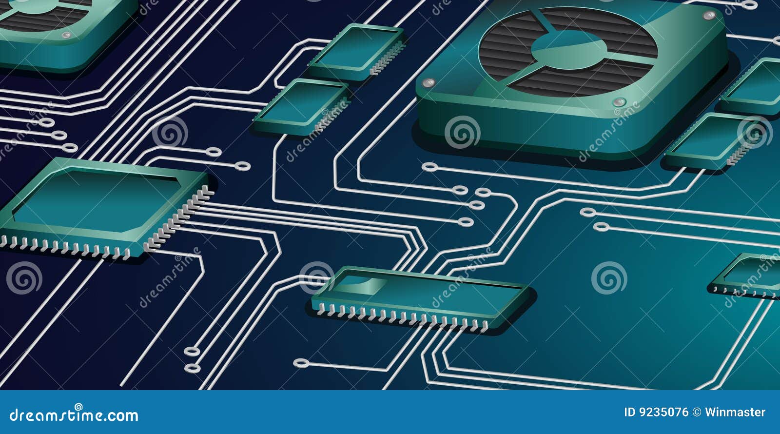 Abstract Motherboard Vector Circuit Background Stock Vector ...