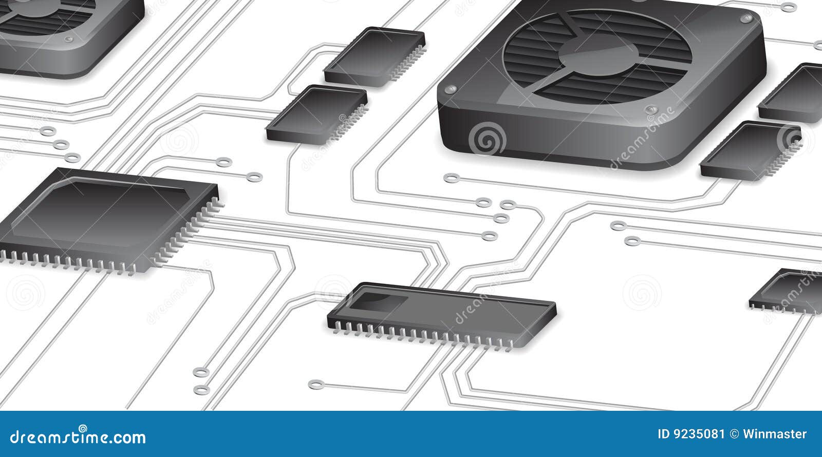 Abstract Motherboard Vector Circuit Background Stock Vector ...