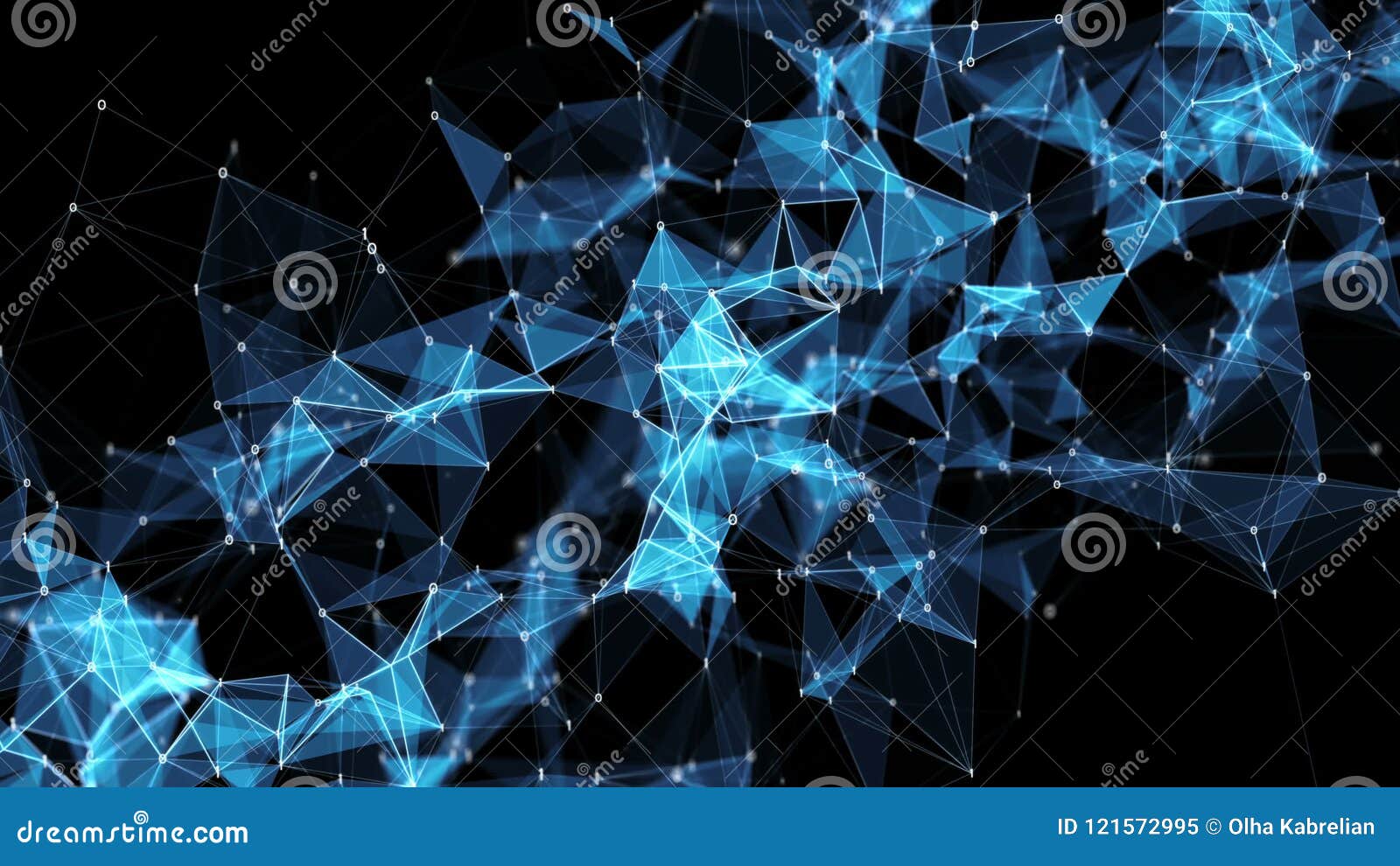 Abstract Motion Background Digital Binary Polygon Plexus Data Networks Stock Video Video Of