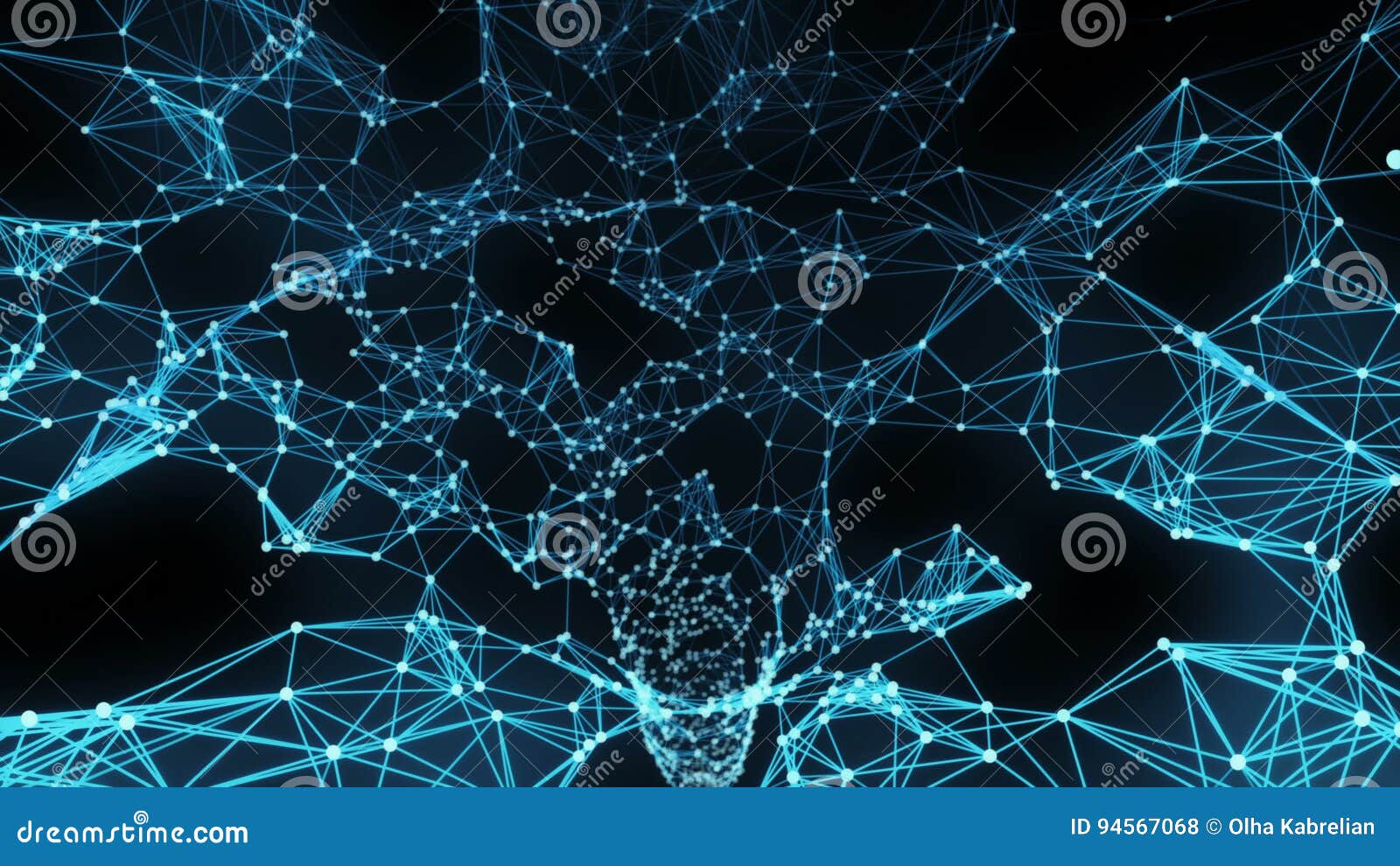 Abstract Motion Background - Digital Plexus Funnel Loop 4k Stock Footage - Video of cable ...