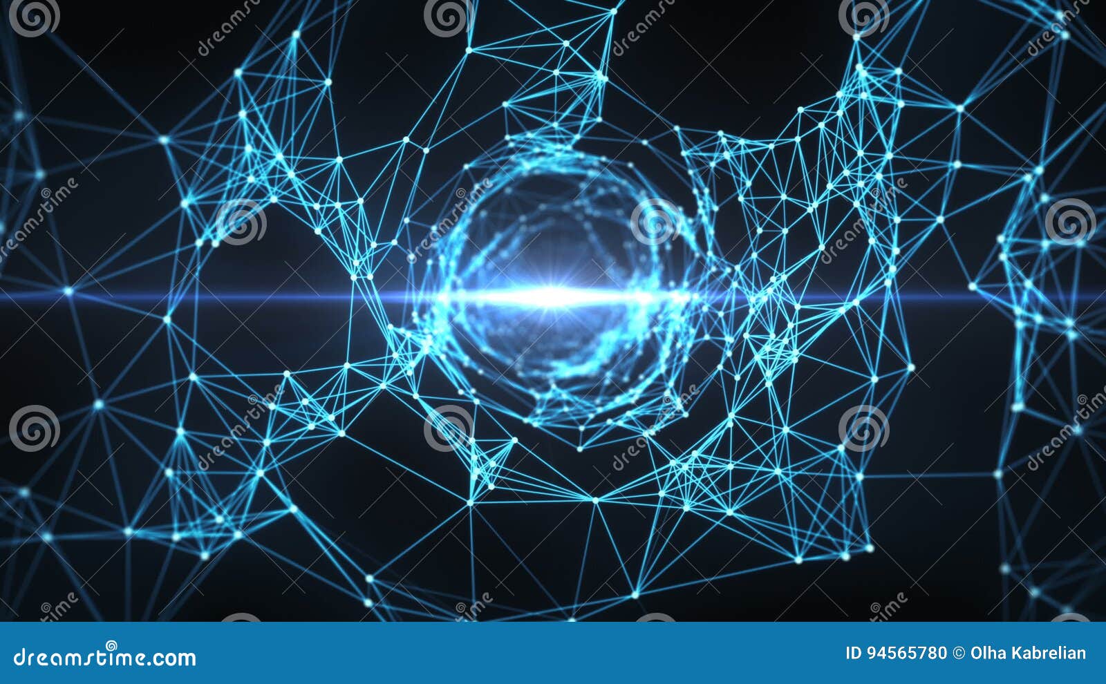 Abstract Motion Background - Digital Plexus Funnel Loop Stock Footage - Video of molecular ...