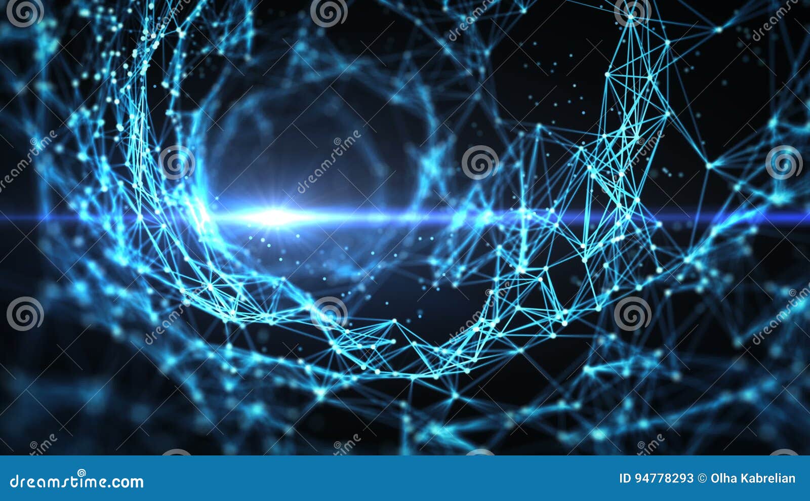 Abstract Motion Background - Digital Plexus Funnel Swirl Loop Stock Video - Video of global ...