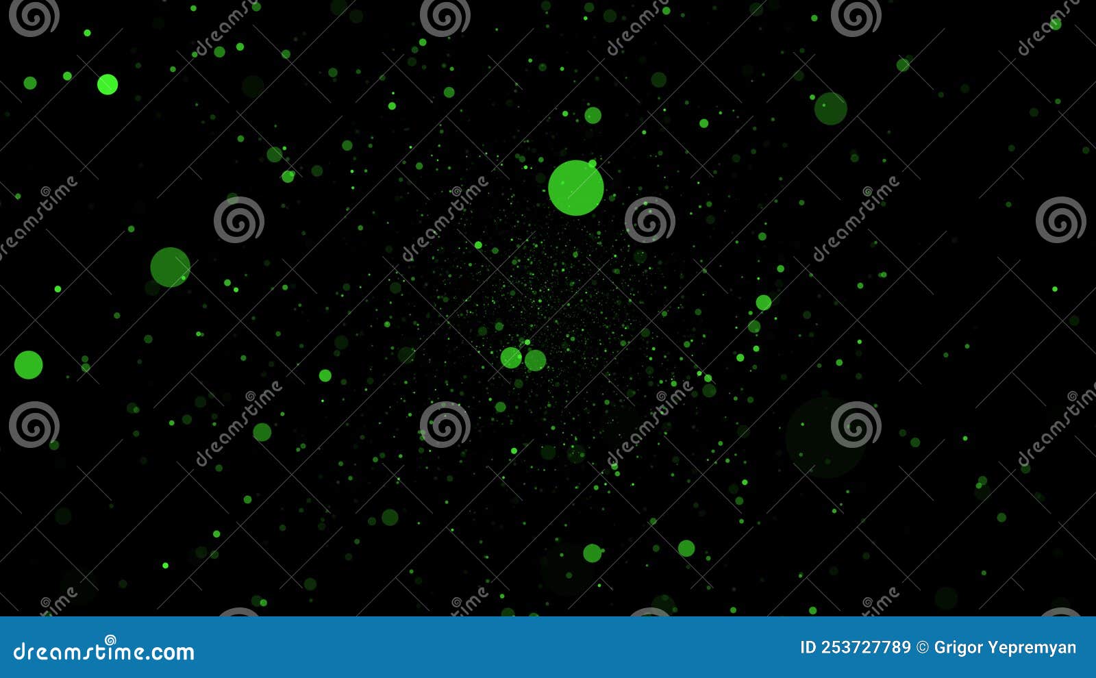 Abstract Motion Background Green Particles Stock Illustration ...