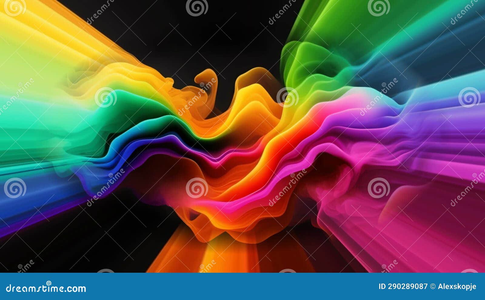 Abstract Motion Background with Vibrant Multi-Colored Swirls Waves and ...