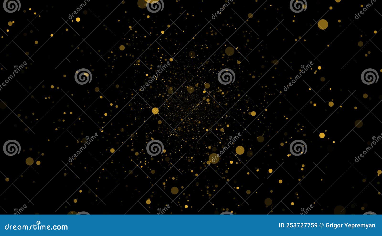 Abstract Motion Background Yellow Particles Stock Illustration ...