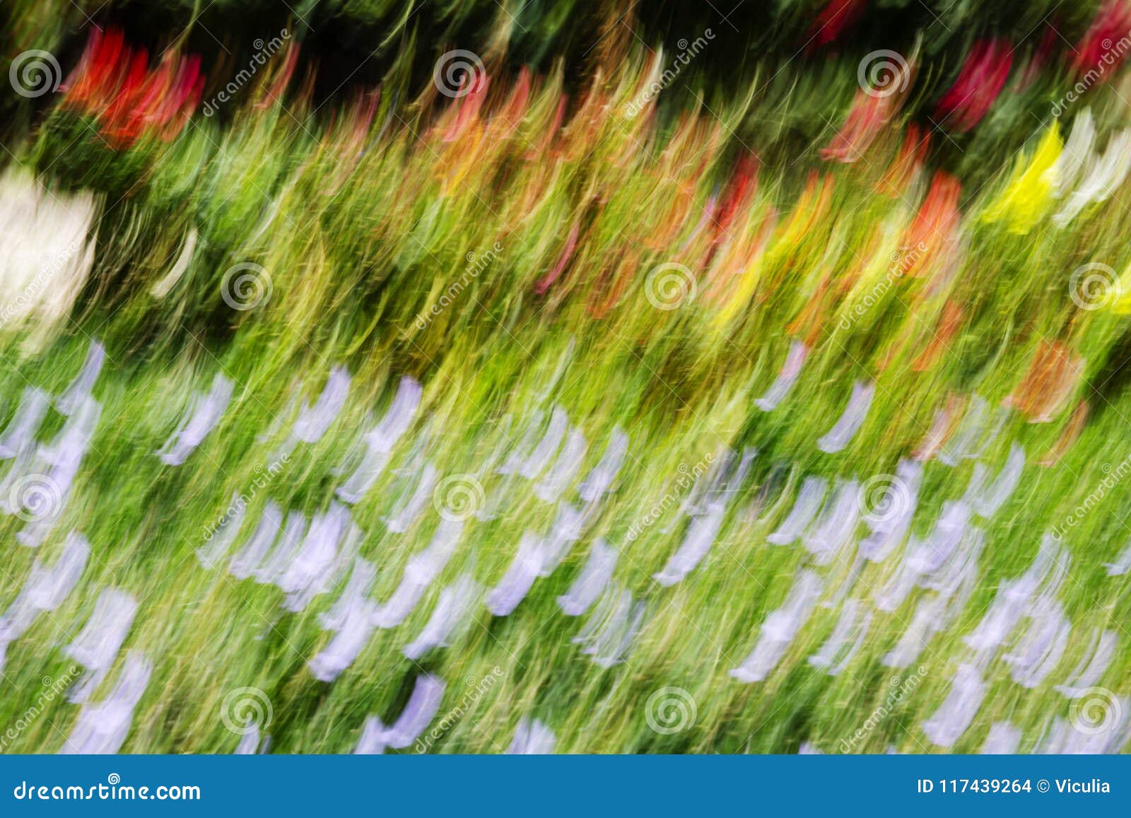 Abstract Motion Blur Effect. Spring Blurred Flowers Stock Photo - Image ...