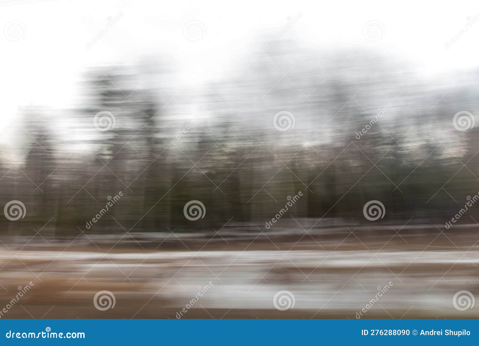 Abstract Motion Blur Effect. Winter Landscape Stock Photo - Image of ...